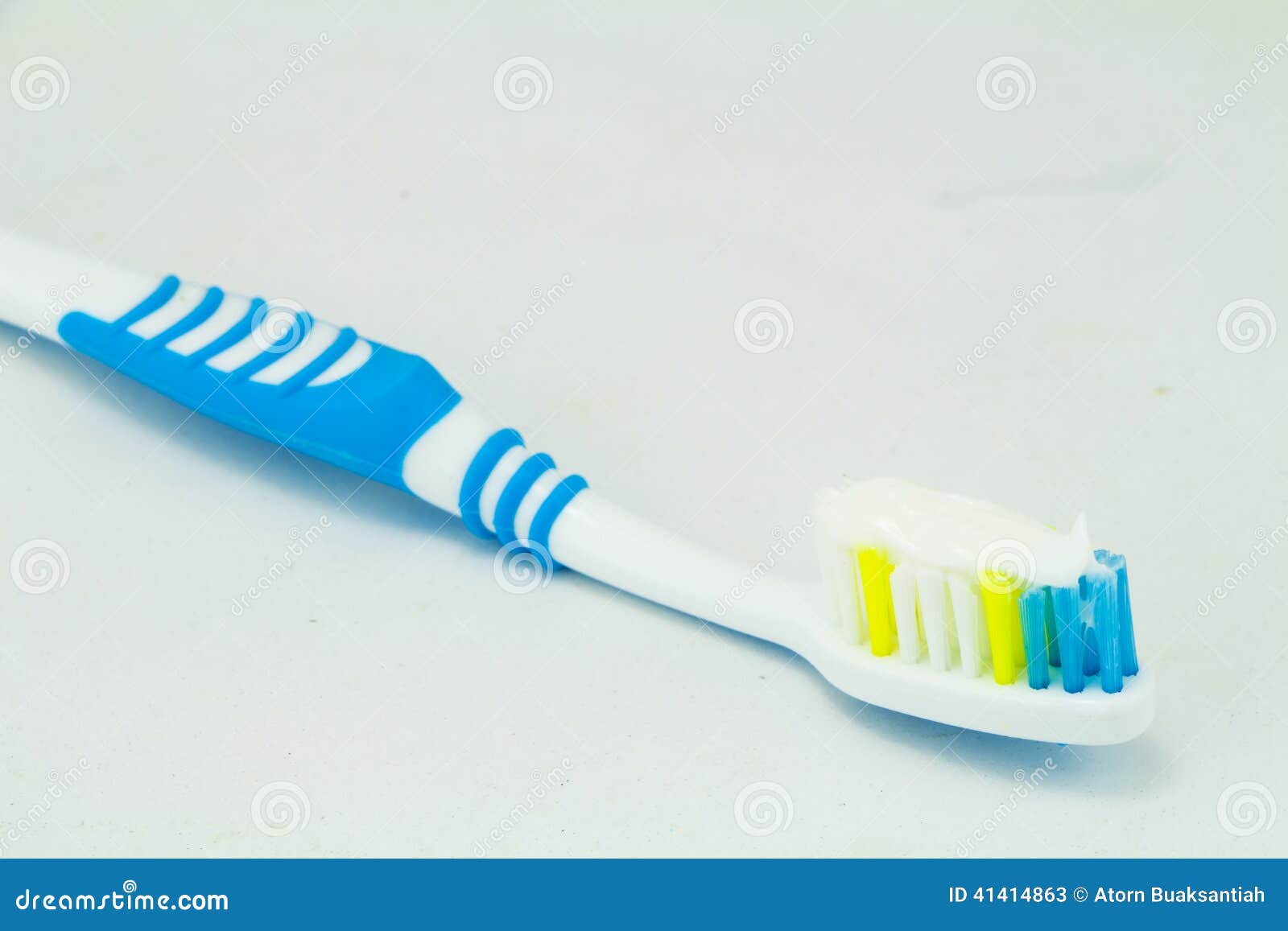 Toothbrush with Toothpaste Isolated Stock Image - Image of cleaning ...