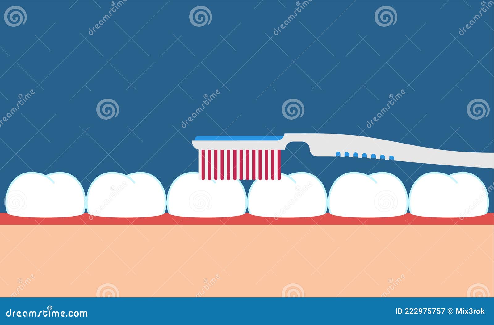 Toothbrush and Toothpaste Isolated on a Flat Background Vector ...