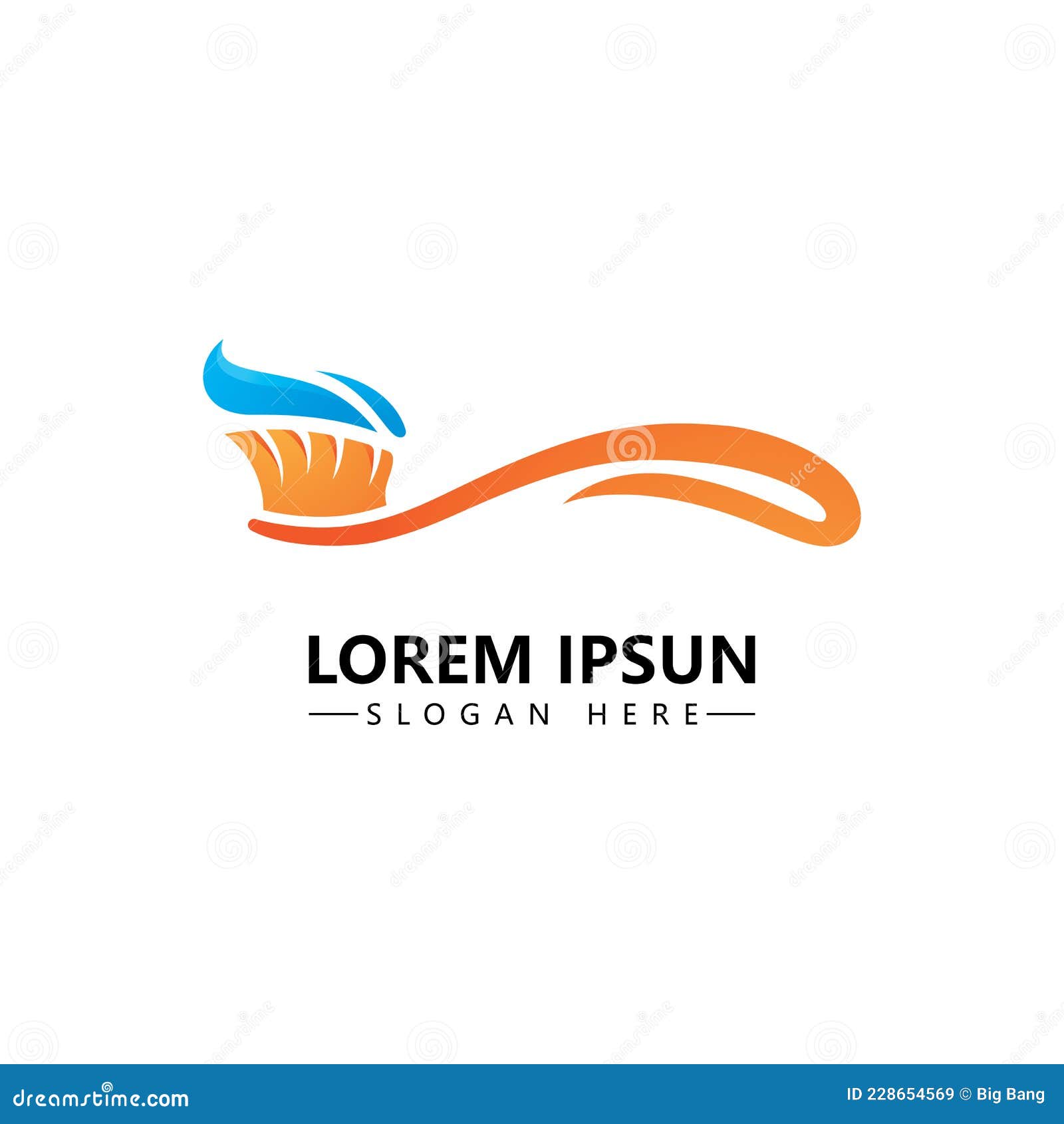 Toothbrush with Toothpaste Logo Icon Vector Template Design Stock ...