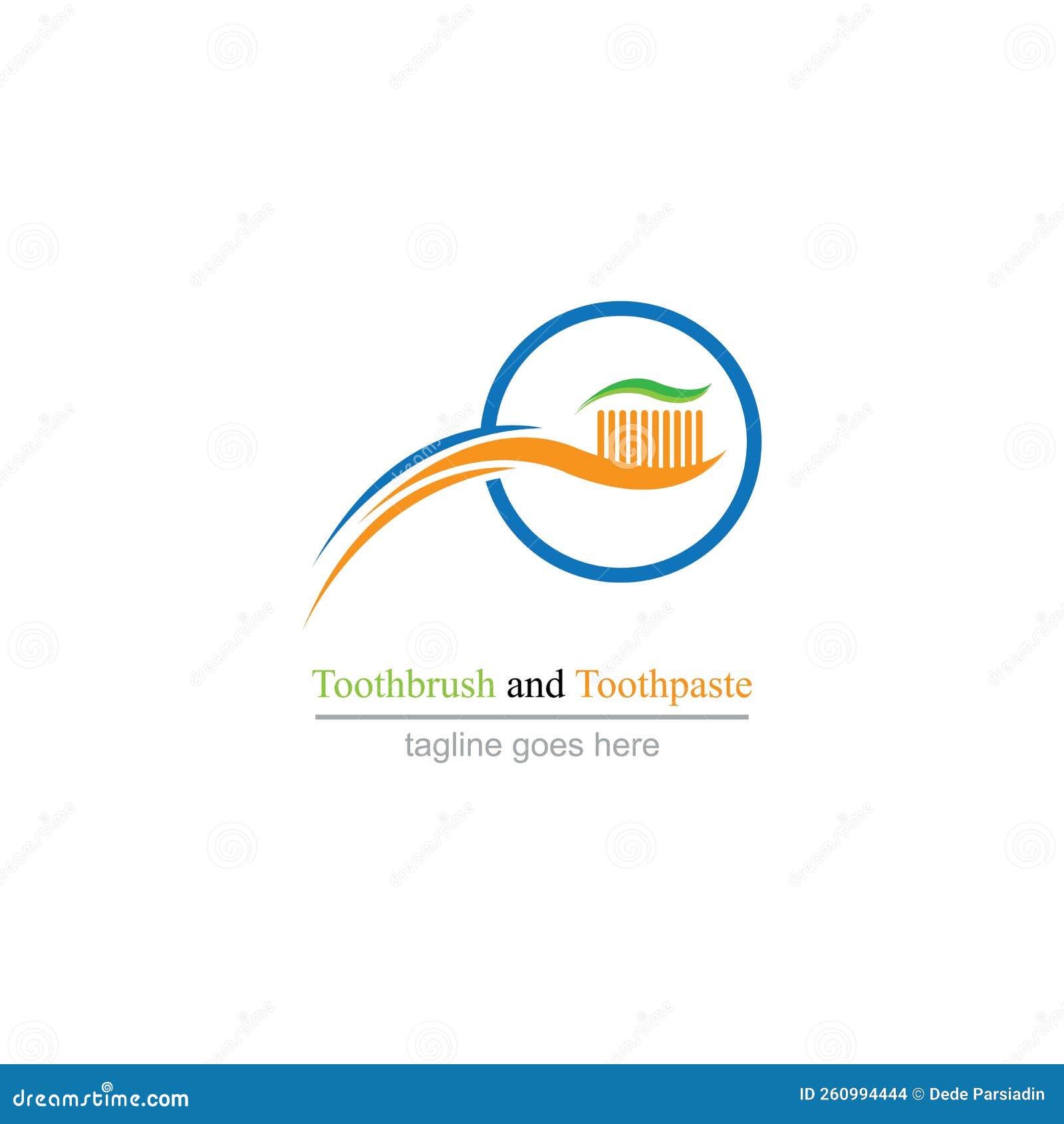 Toothbrush with Toothpaste Logo Icon Vector Template Illustration ...