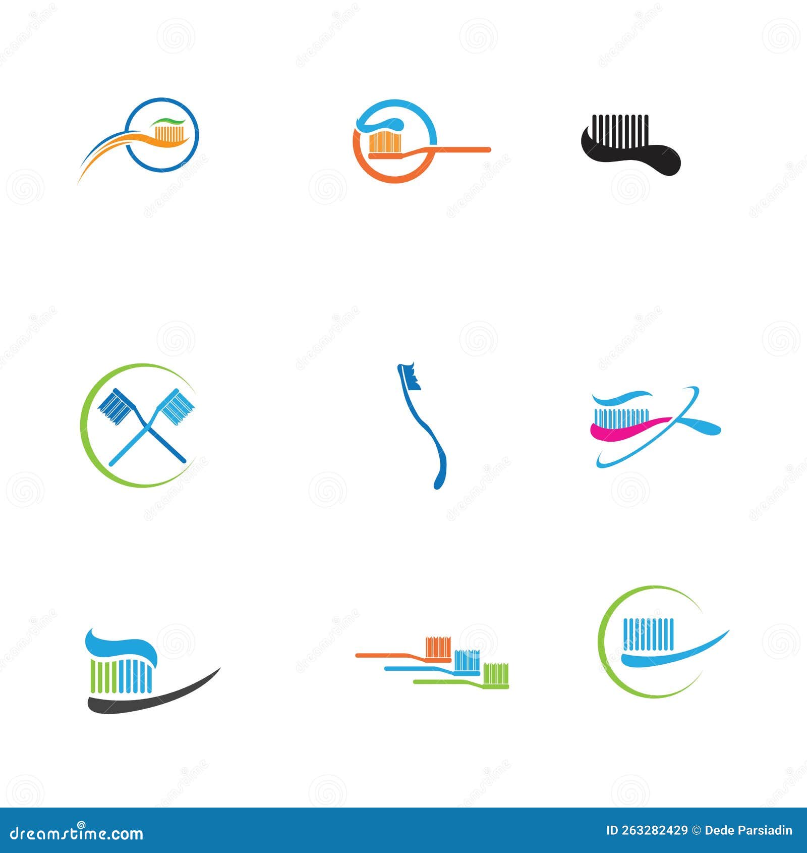 Toothbrush with Toothpaste Logo Icon Vector Template Illustration ...
