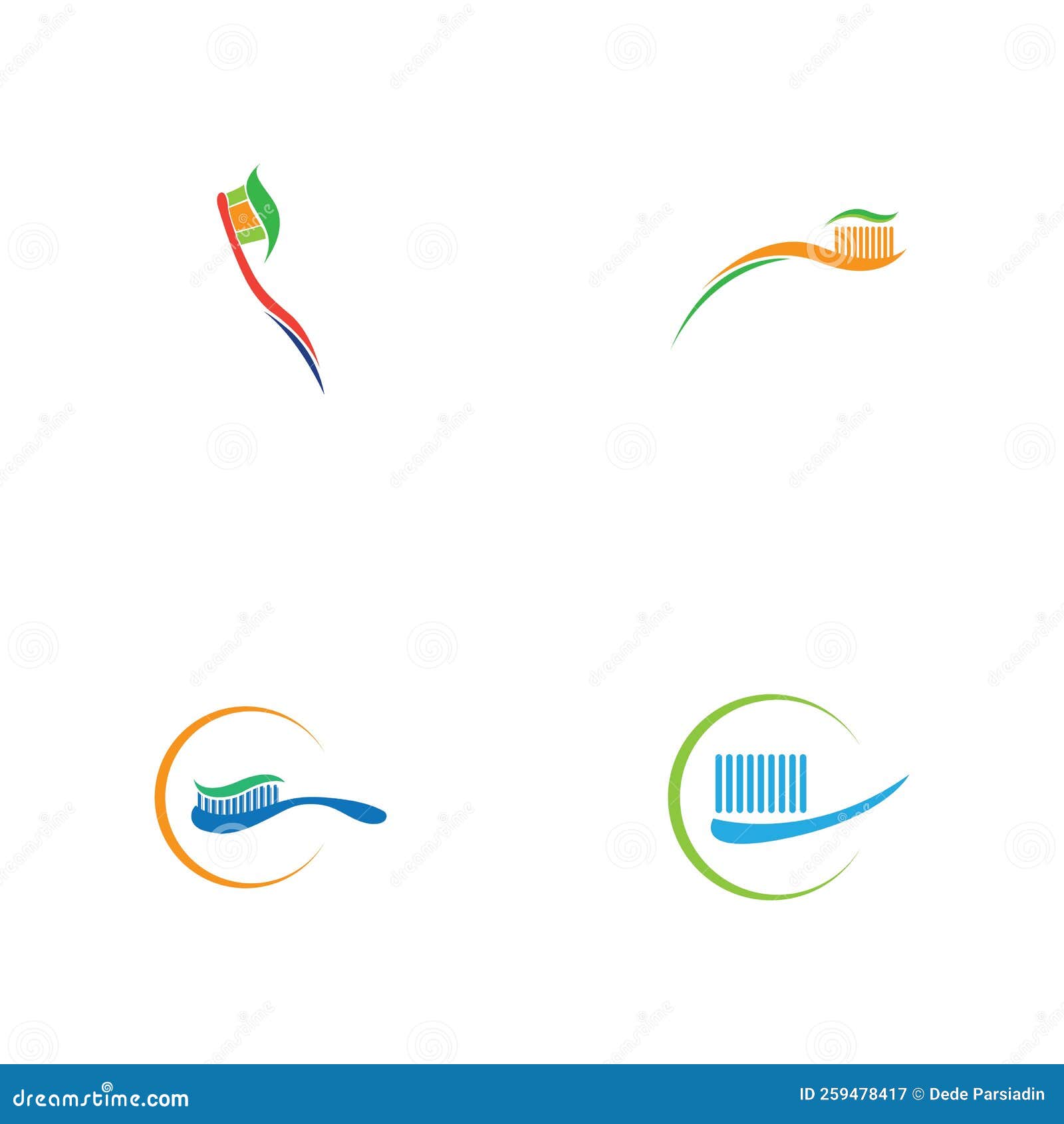 Toothbrush with Toothpaste Logo Icon Vector Template Illustration ...