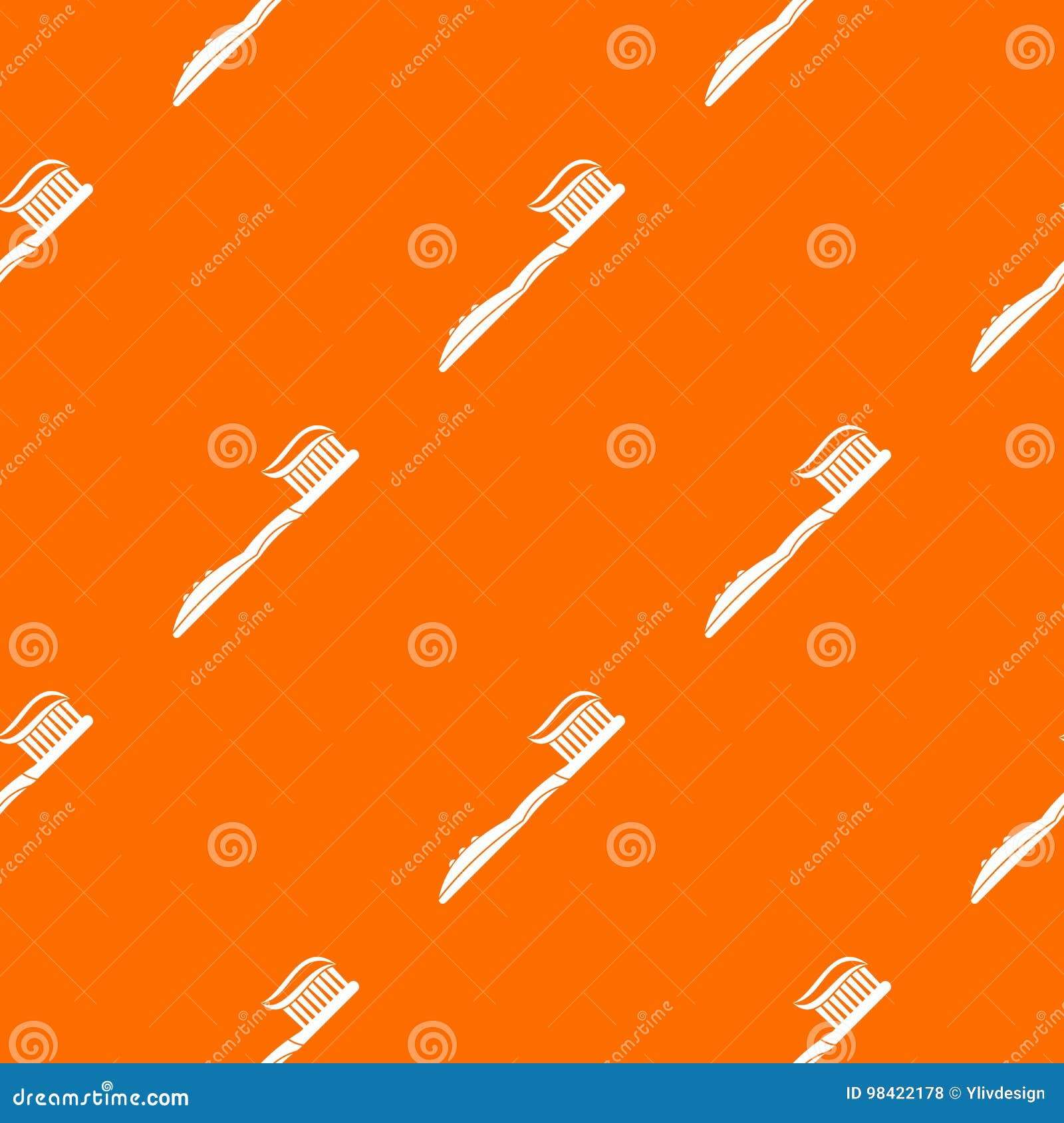 Toothbrush with Toothpaste Pattern Seamless Stock Vector - Illustration ...