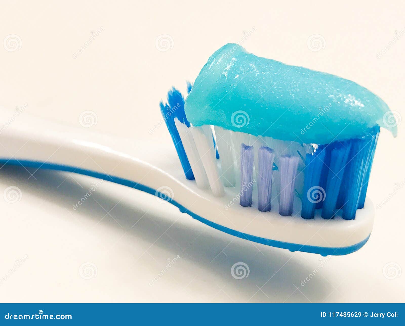 A Toothbrush with Toothpaste on it Stock Image - Image of shine ...