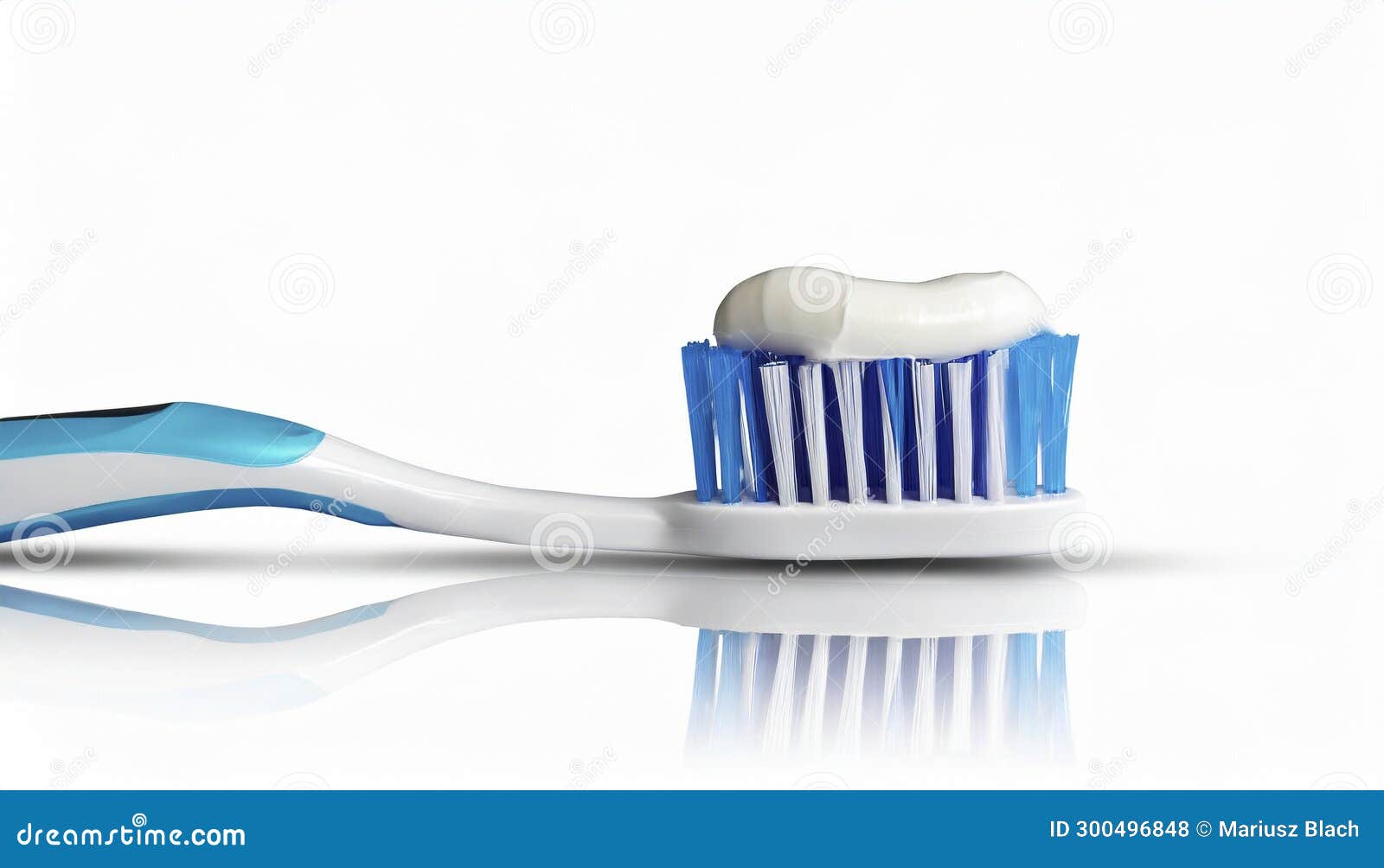 Toothbrush with Toothpaste on White Background Stock Illustration ...