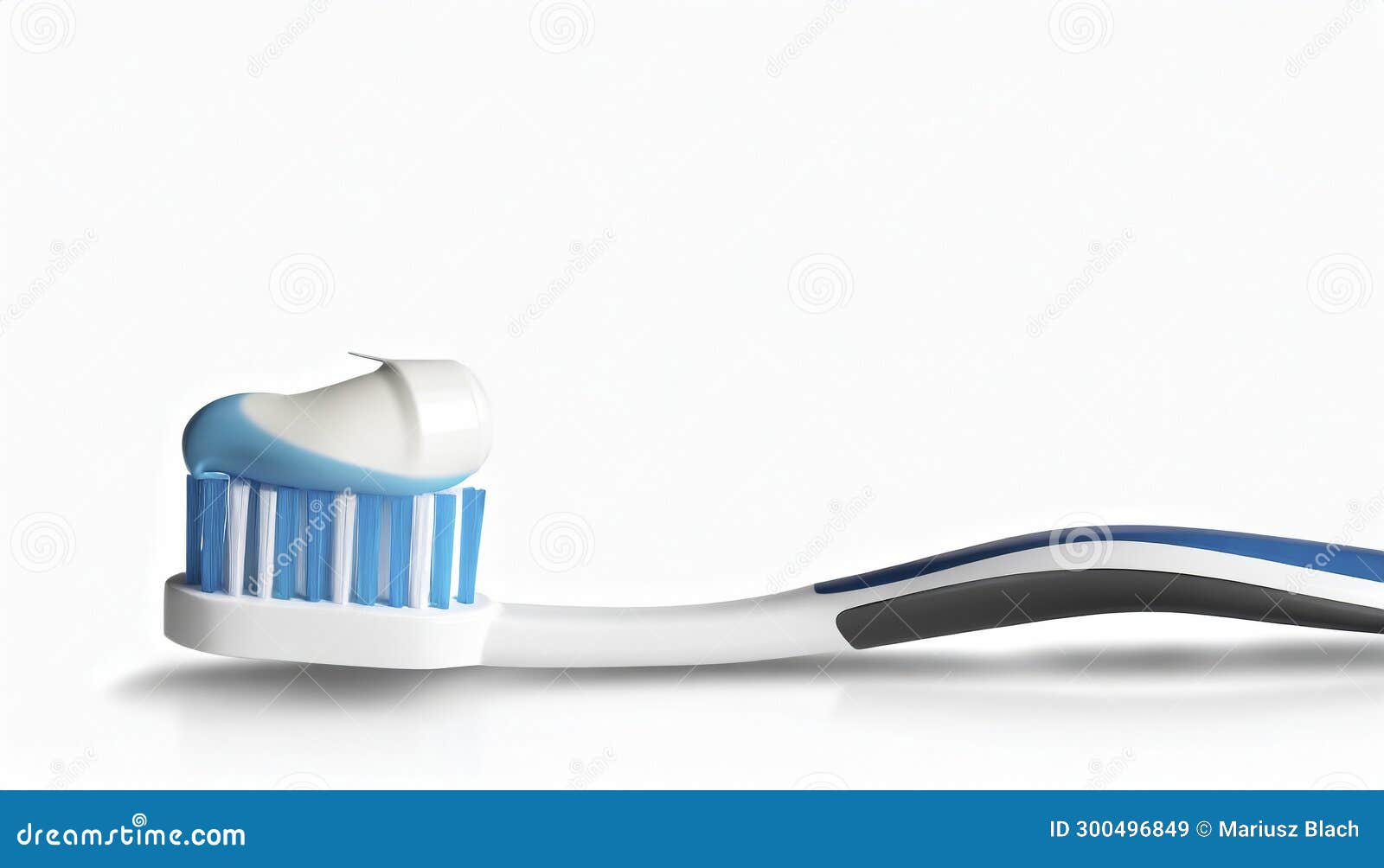 Toothbrush with Toothpaste on White Background Stock Illustration ...