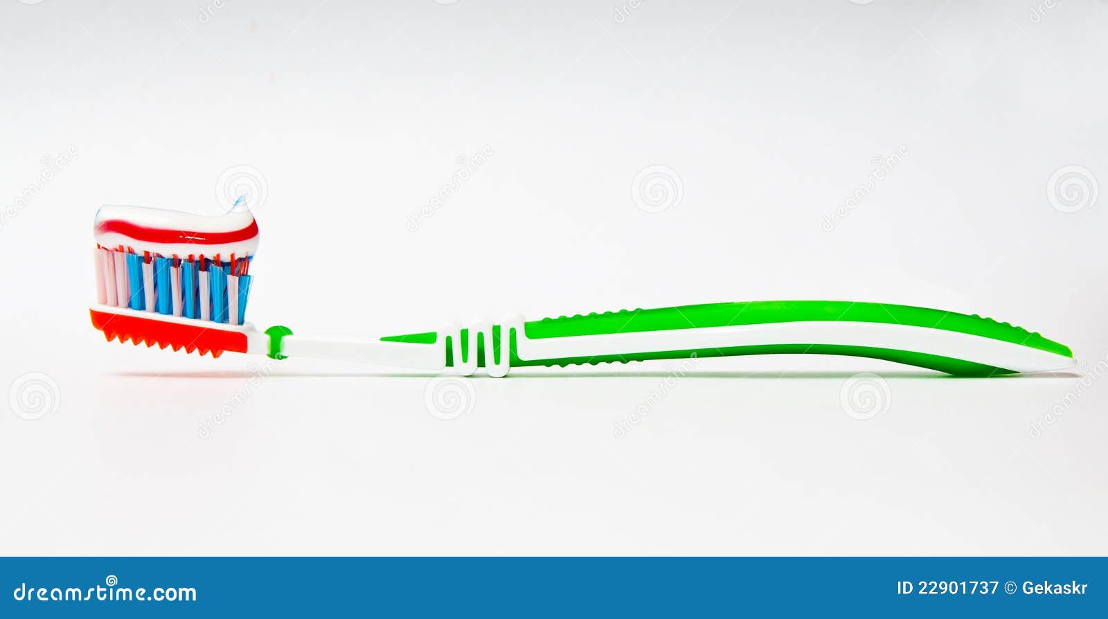 Toothbrush with Tricolor Toothpaste Stock Image - Image of health ...