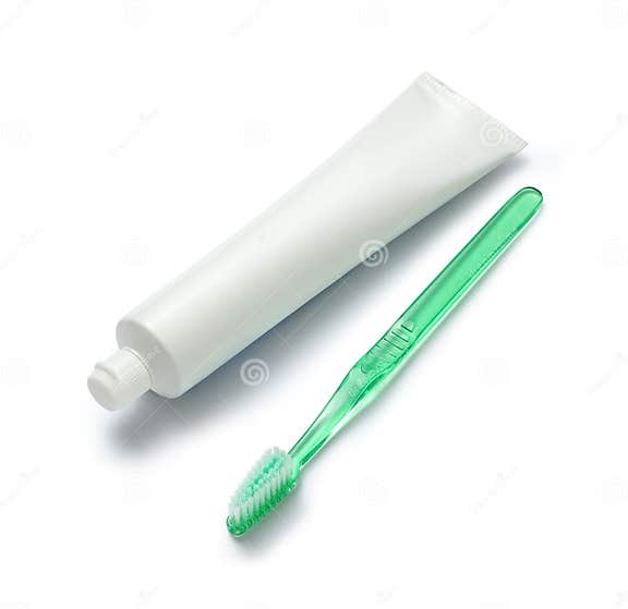 Toothbrush and Tube of Toothpaste Stock Photo - Image of dental, oral ...