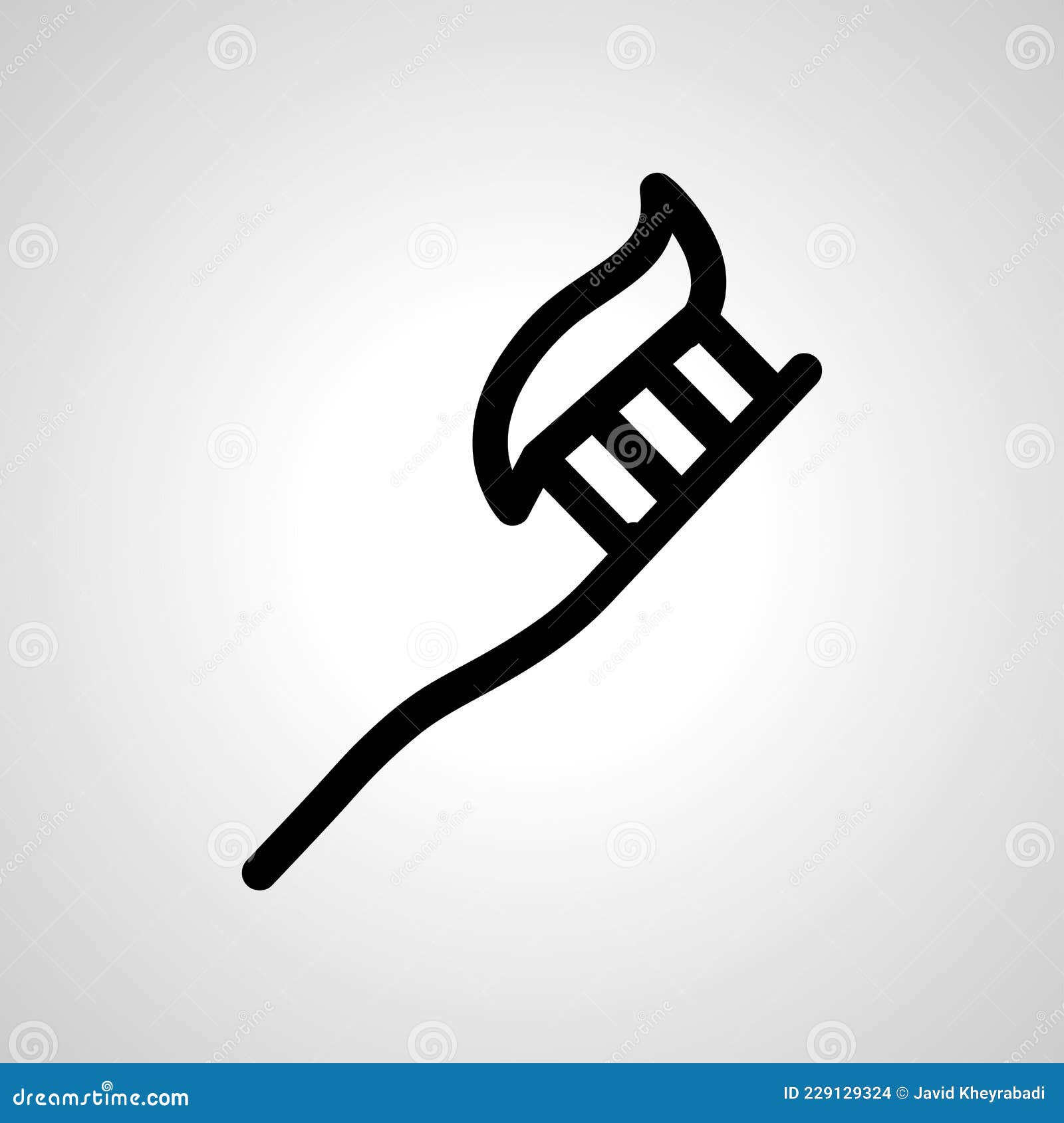 Toothbrush Line Icon. Toothbrush Linear Outline Icon Stock Illustration ...