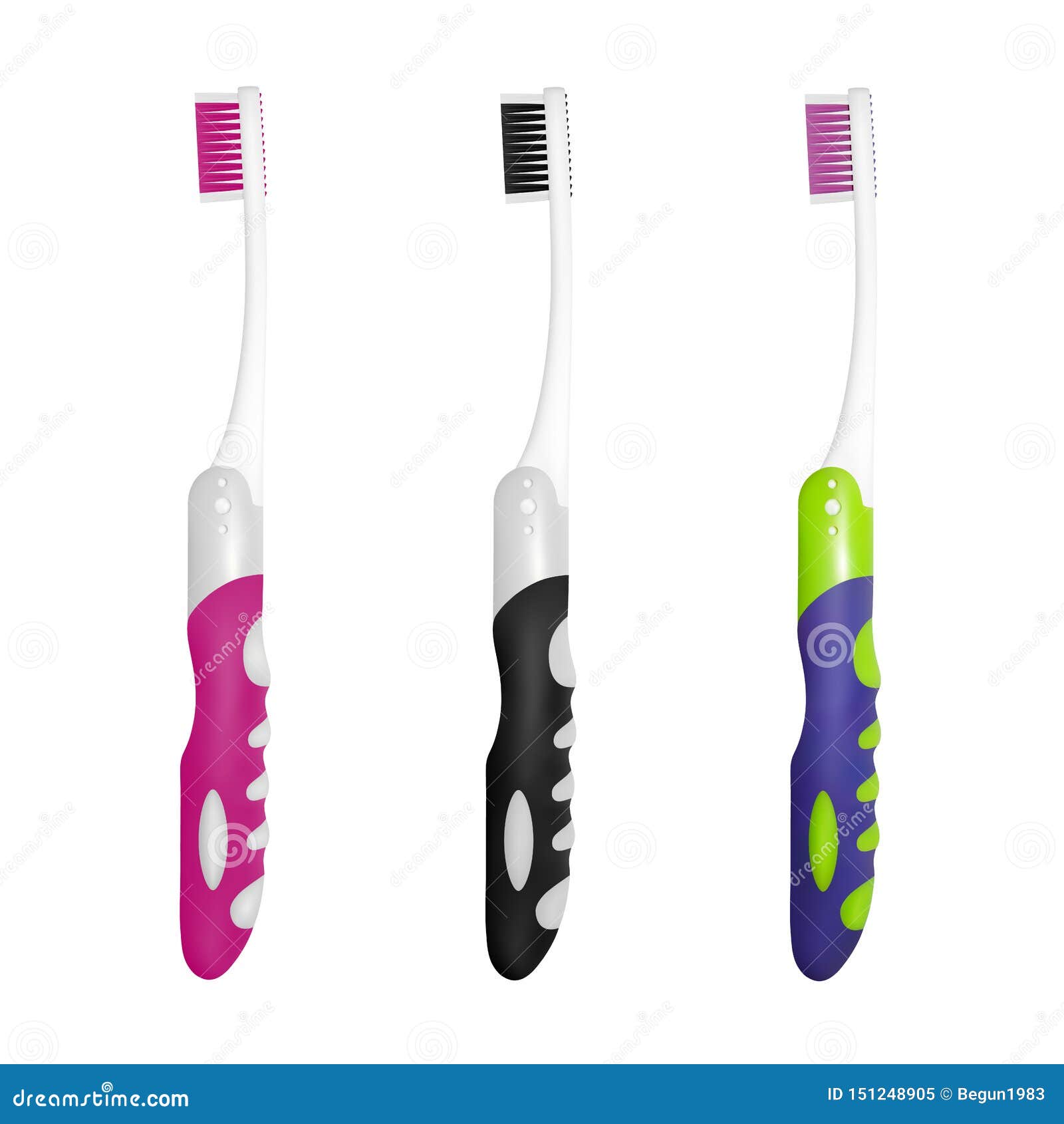 Toothbrush in Vector on White Background. Stock Vector - Illustration ...
