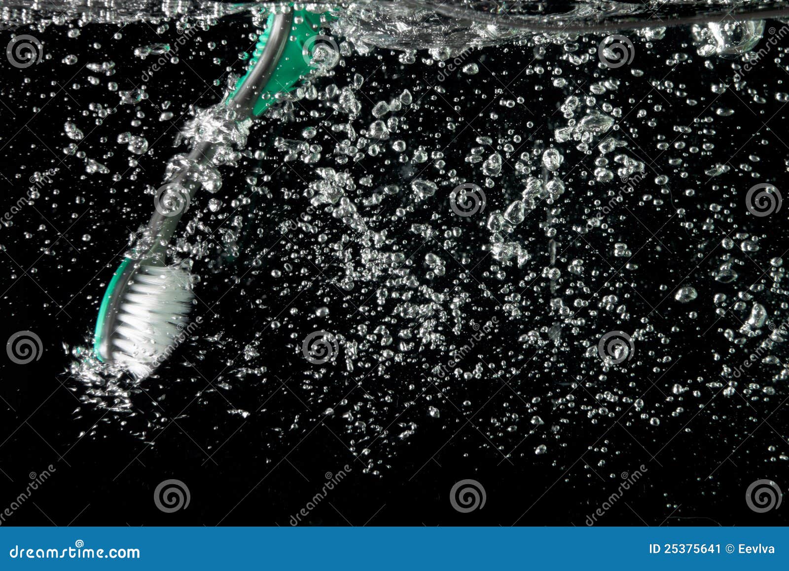 A Toothbrush with Water and Splash. Stock Image - Image of energy ...