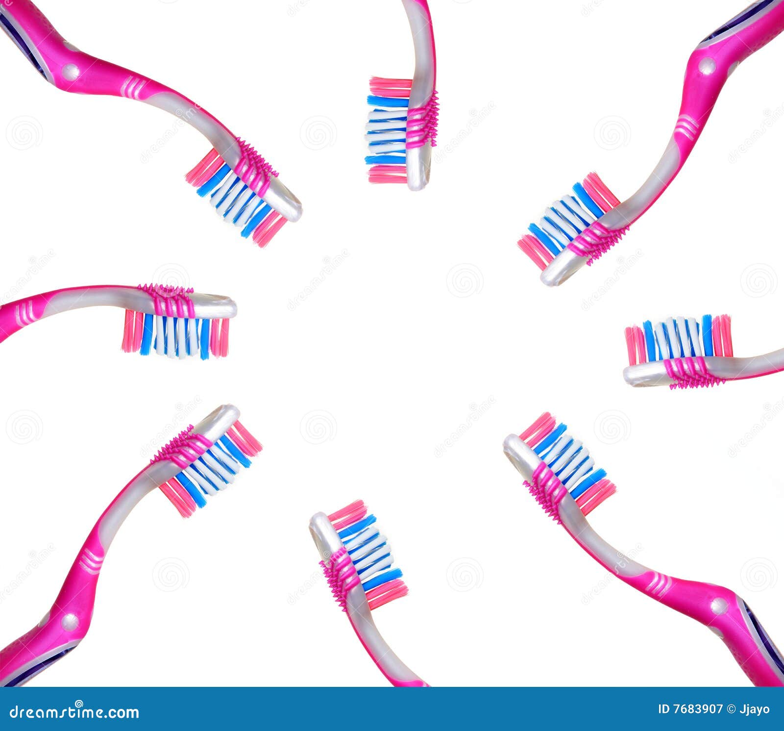 Toothbrushes in a circle stock image. Image of care, appliance - 7683907