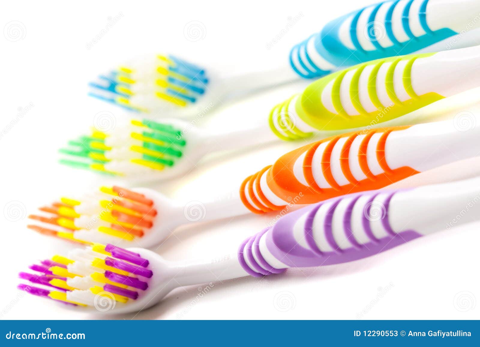 Toothbrushes closeup stock image. Image of hygiene, cleaning - 12290553