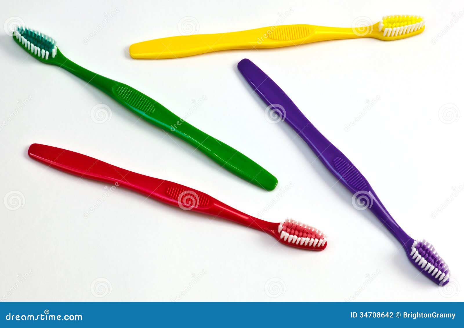 Four Colourful Toothbrushes. Stock Photo - Image of object, fresh: 34708642