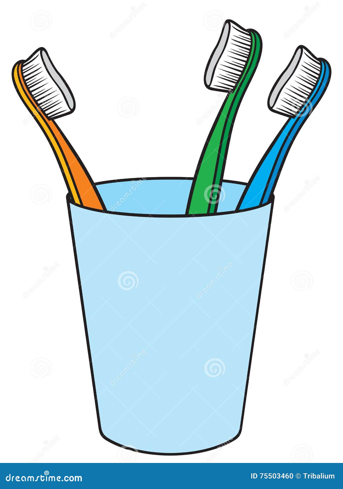 Toothbrushes stock vector. Illustration of dental, equipment - 75503460