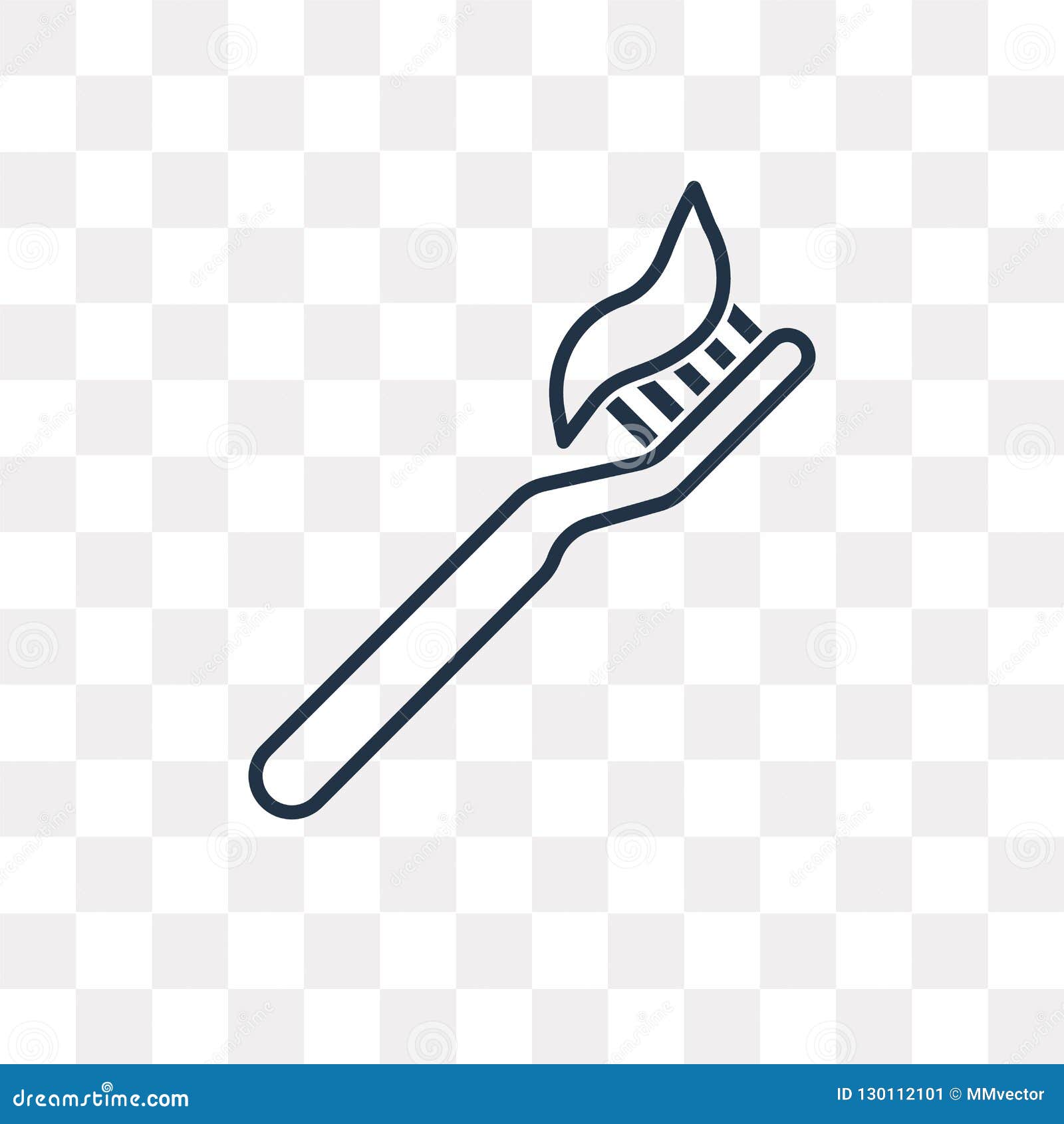 Toothbrushes Vector Icon on Transparent Background, Lin Stock Vector ...