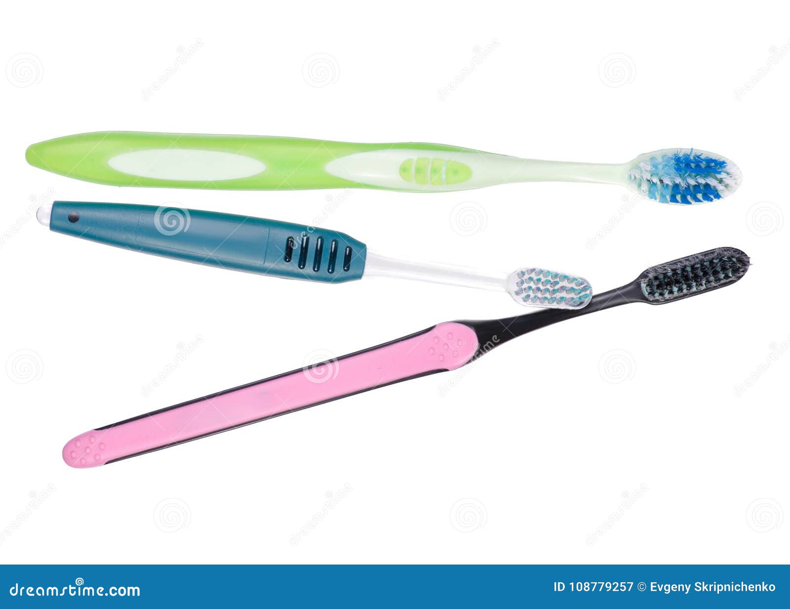 Toothbrushes on a White Background Stock Image - Image of lifestyle ...
