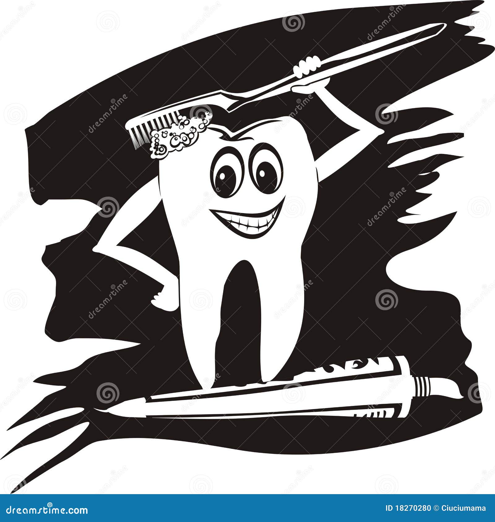 Permanent Tooth Chart Record Vector Illustration | CartoonDealer.com ...
