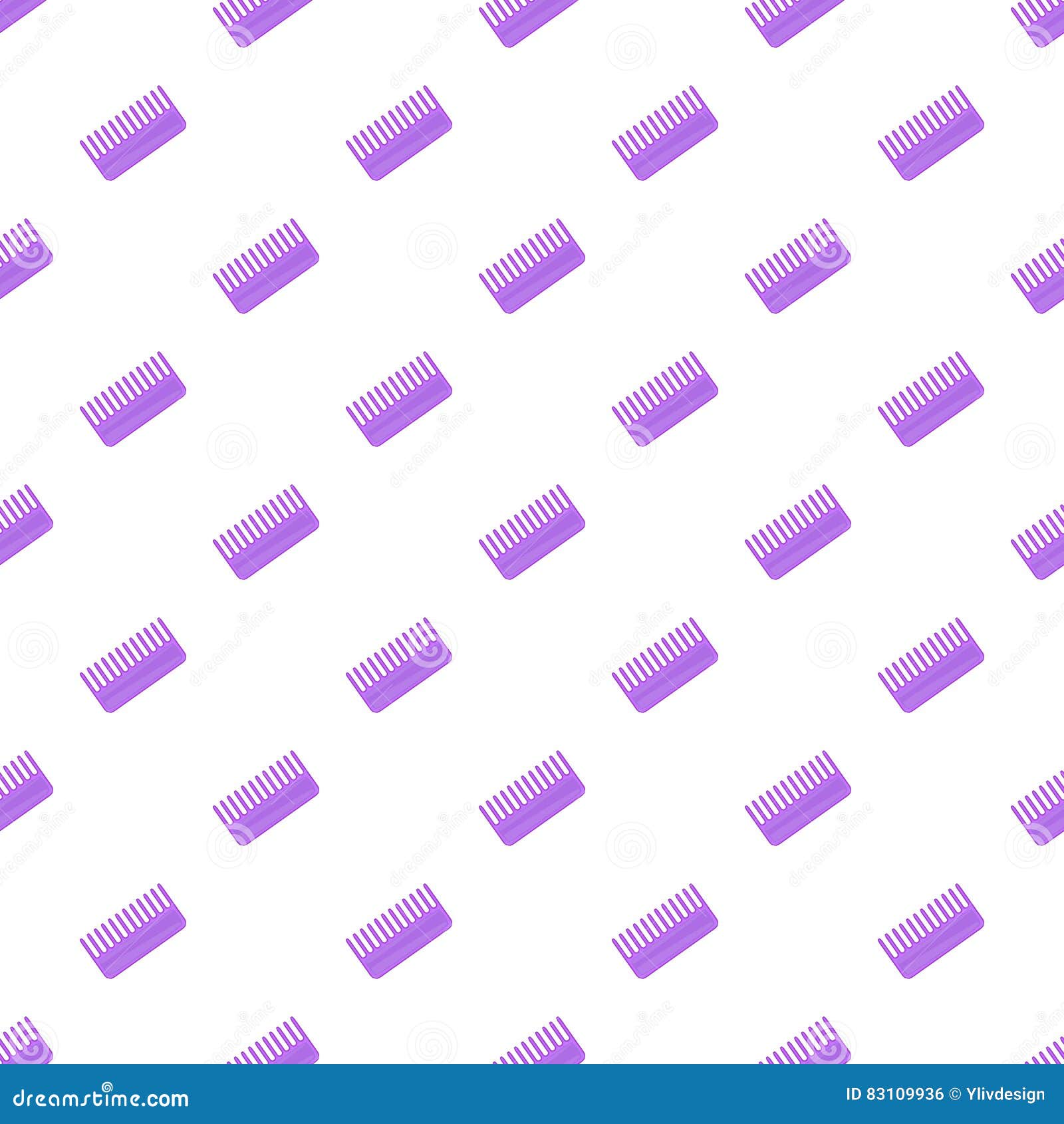 Toothed Comb Pattern, Cartoon Style Stock Vector - Illustration of ...