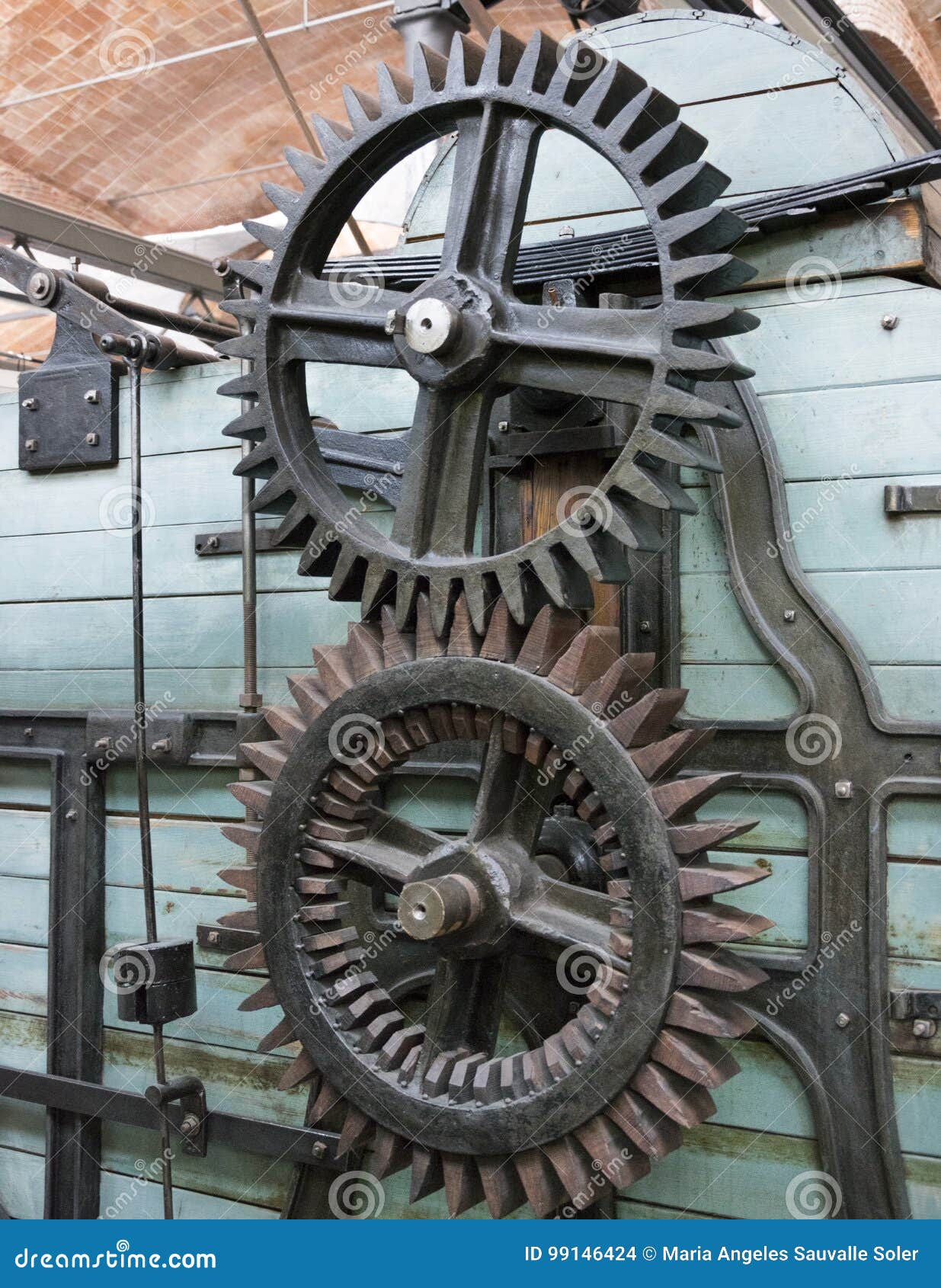 Toothed wheels. stock photo. Image of size, manufacture - 99146424