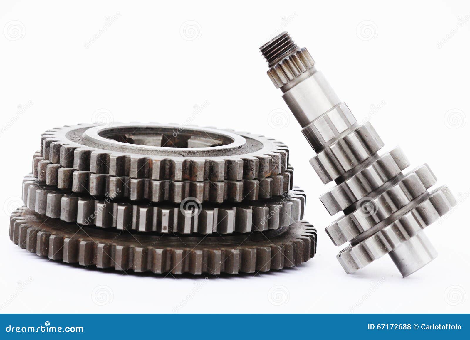Toothed wheels and pinion stock photo. Image of transmission - 67172688