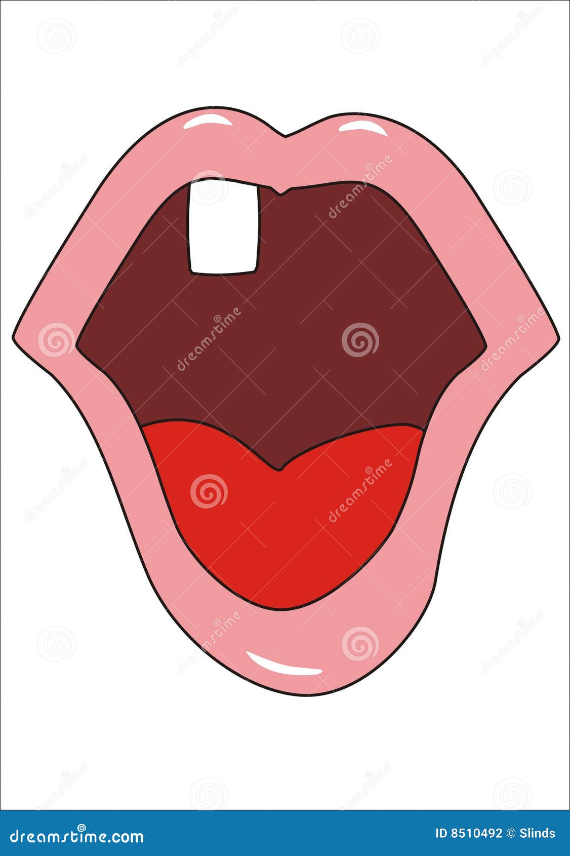 Mouth Toothless Cartoon Vector Illustration | CartoonDealer.com #99790242