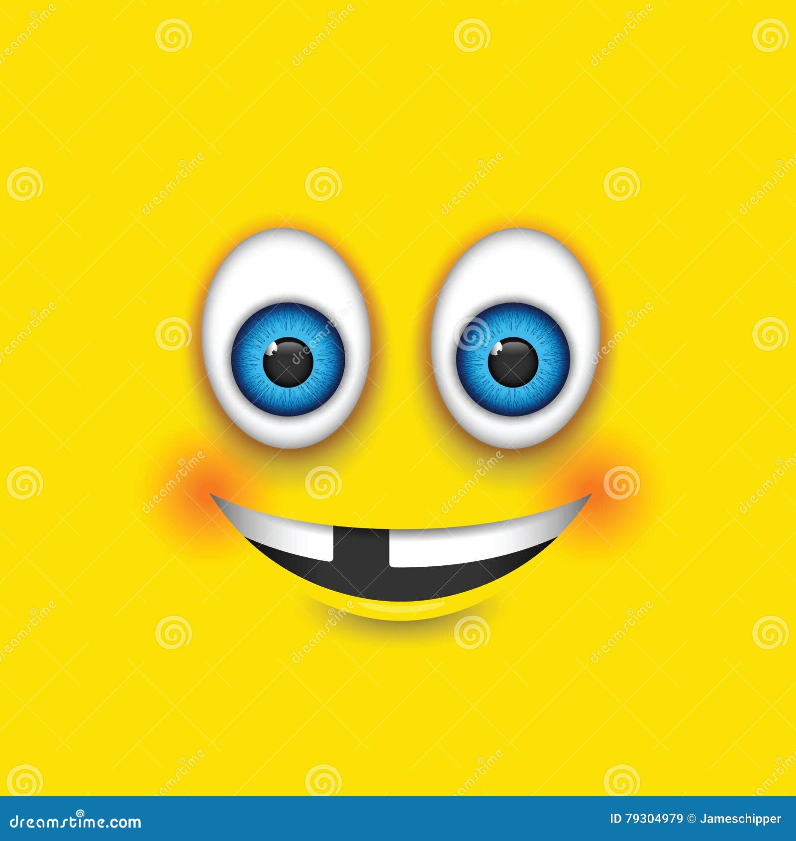 Toothless emoji stock vector. Illustration of laugh, sign - 79304979