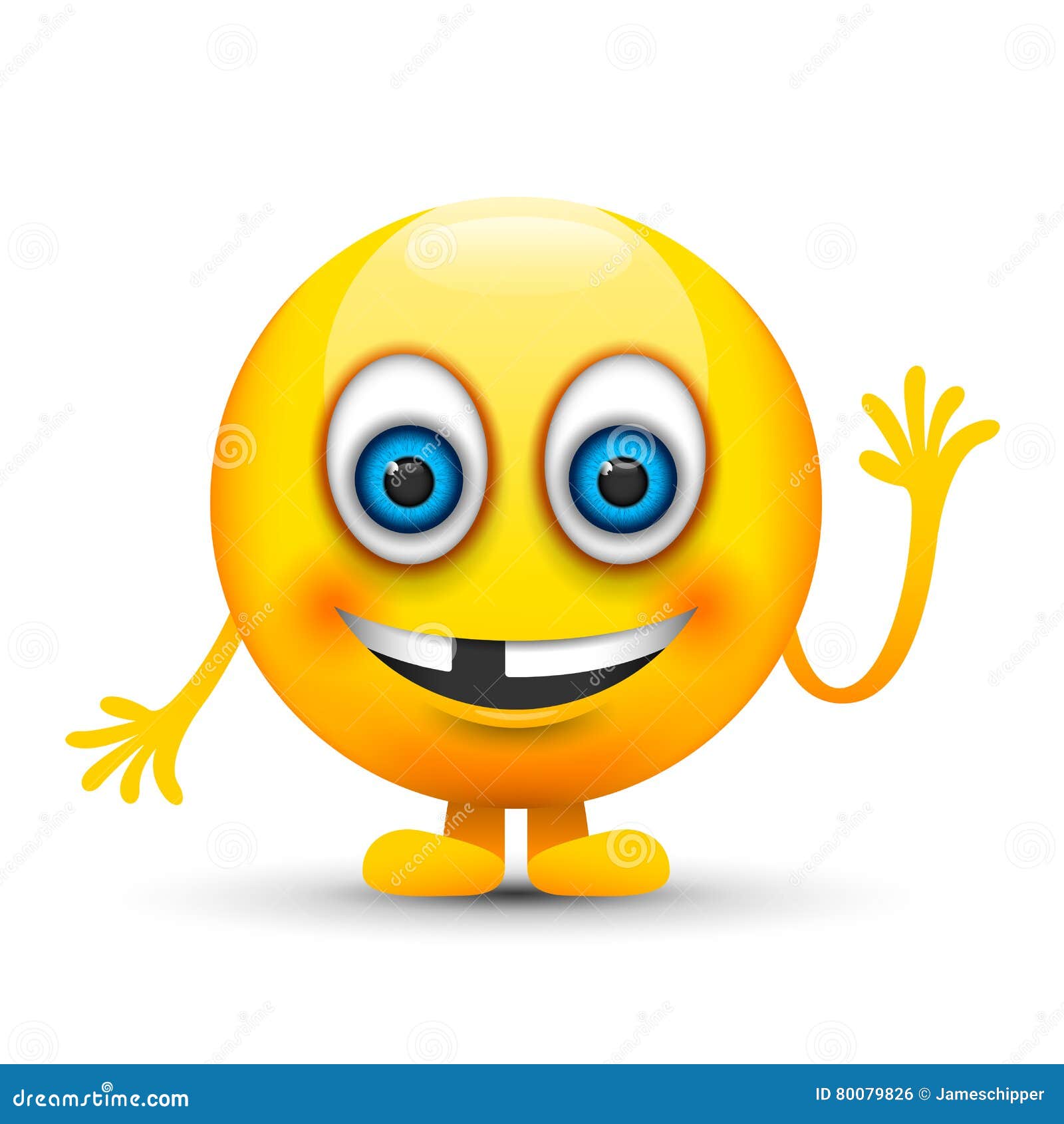 Toothless emoji stock vector. Illustration of smile, cute - 80079826