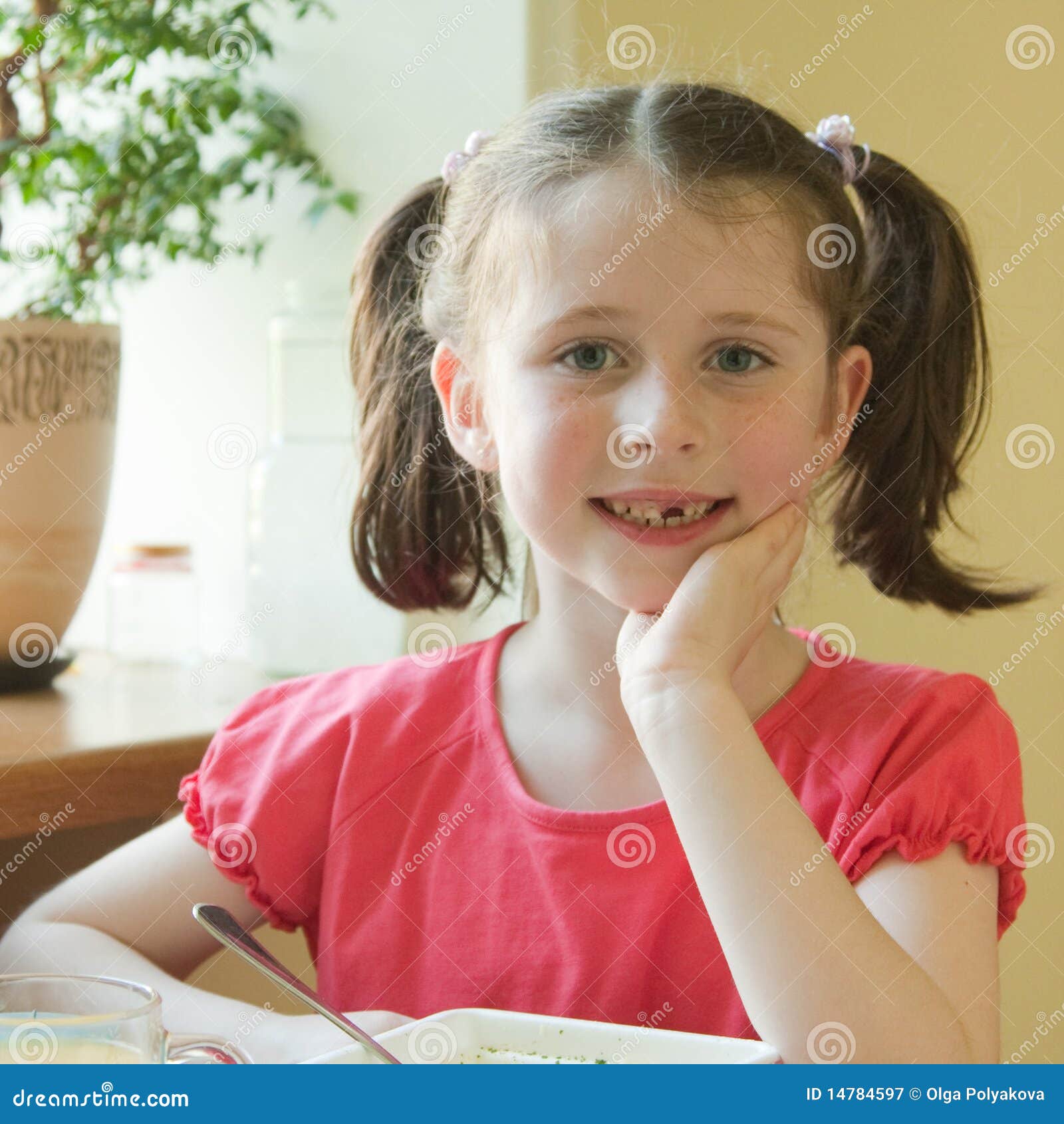 Toothless girl stock image. Image of small, girl, tooth - 14784597