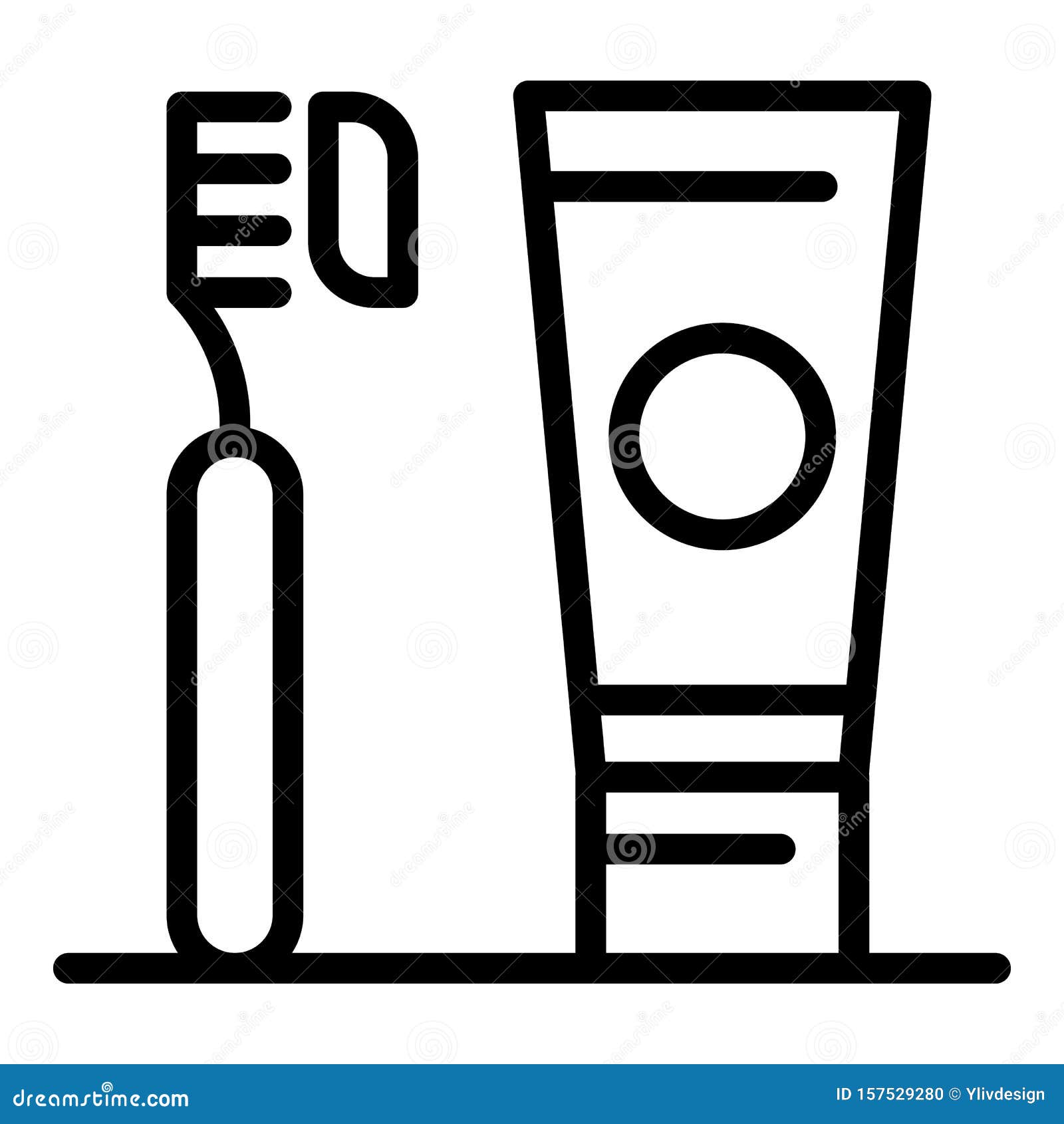 Toothpaste for Animals Icon, Outline Style Stock Vector - Illustration ...
