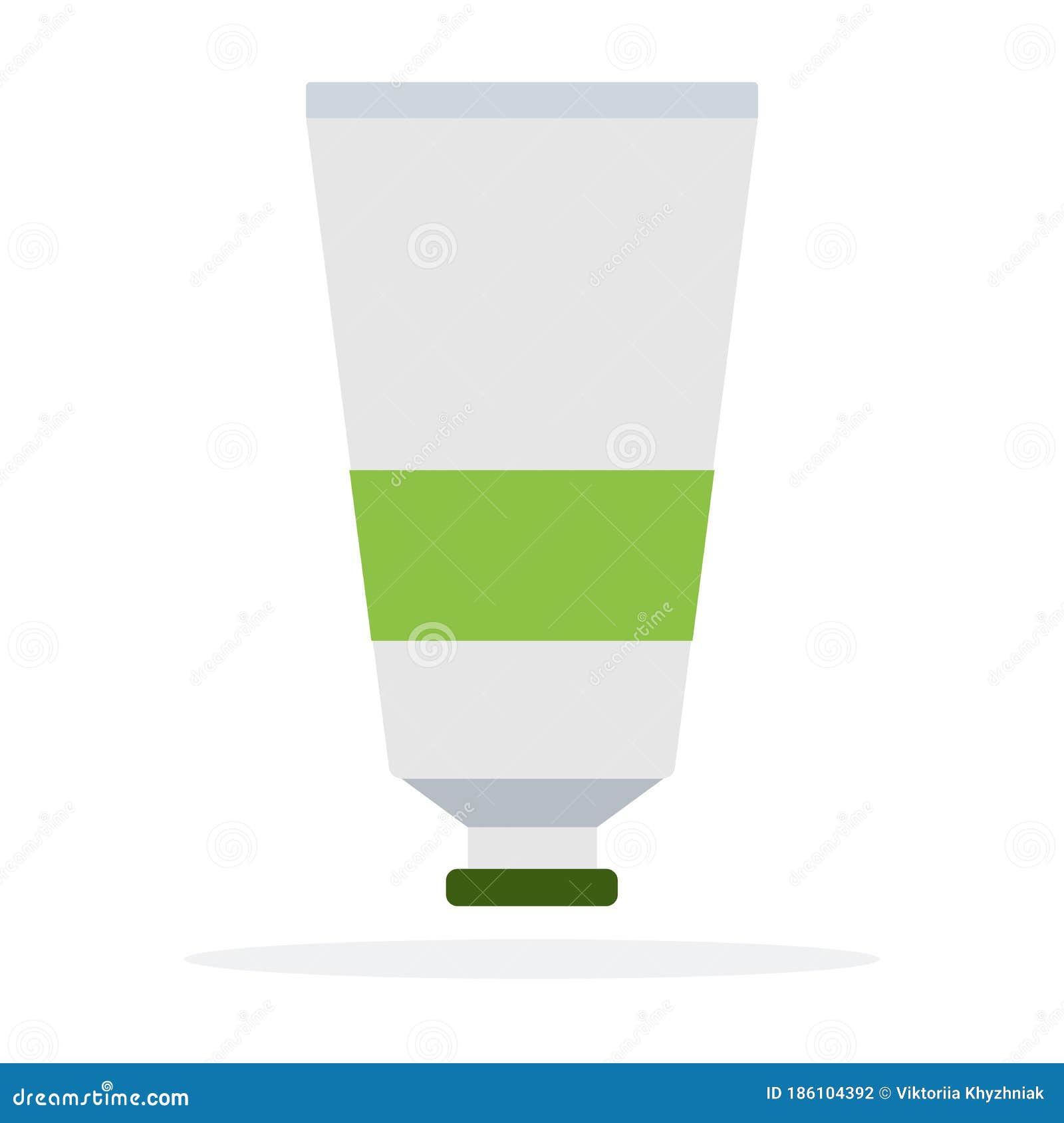 Toothpaste in the Container Vector Flat Material Design Isolated Object ...
