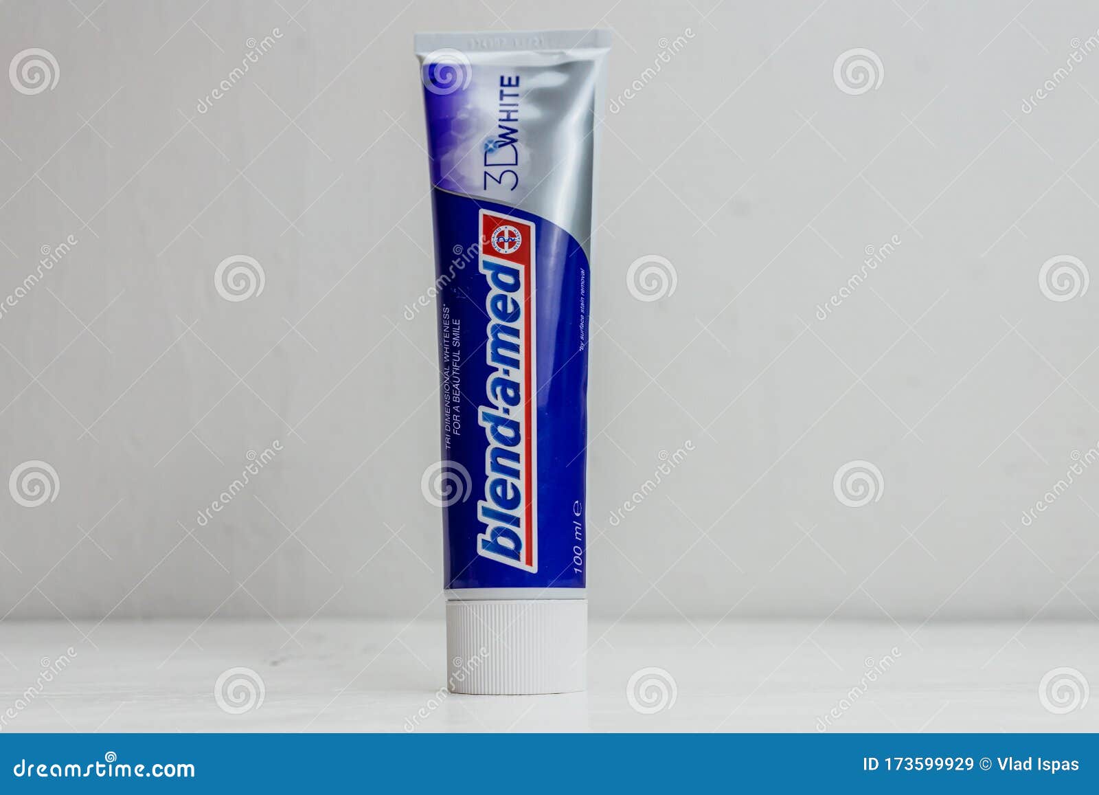 Toothpaste 3d Whitening Isolated on White with Copy Space. Bucharest ...