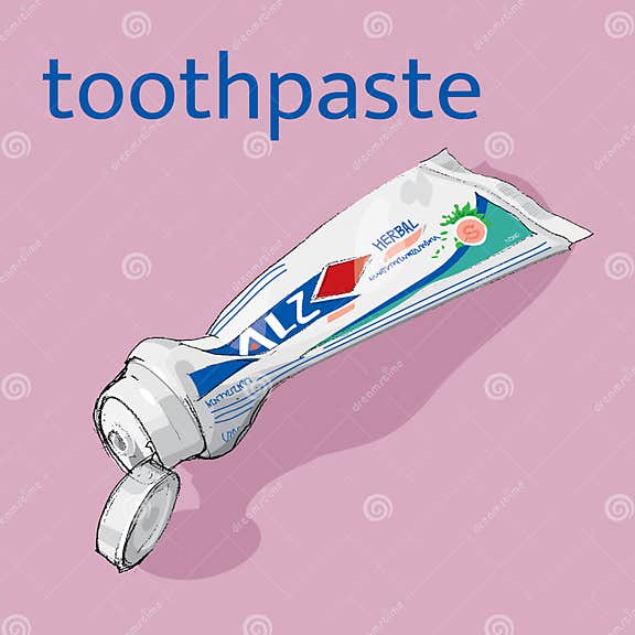 Toothpaste Drawing Sketch Pencil Style Stock Illustration ...