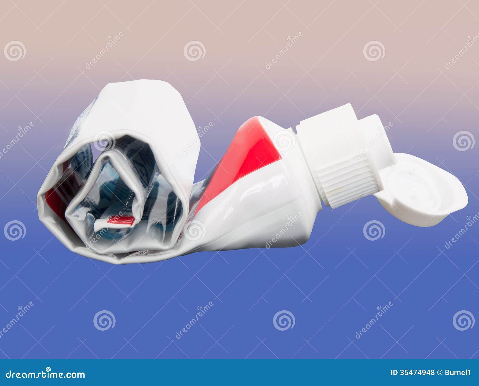 Toothpaste stock photo. Image of rolled, tube, blue, minty - 35474948