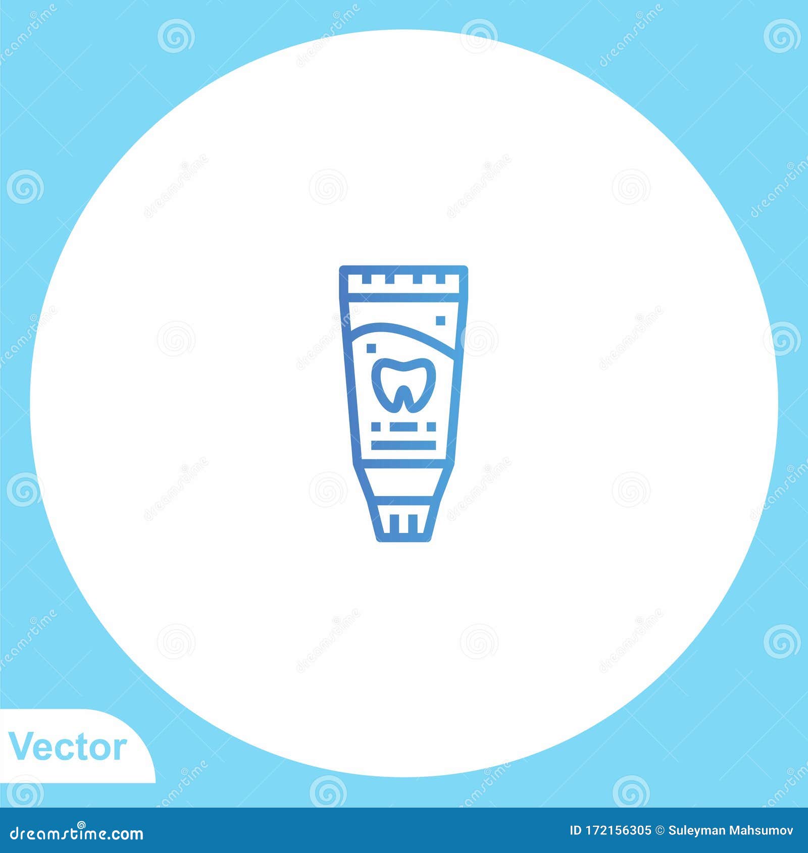 Toothpaste Flat Vector Icon Sign Symbol Stock Illustration ...