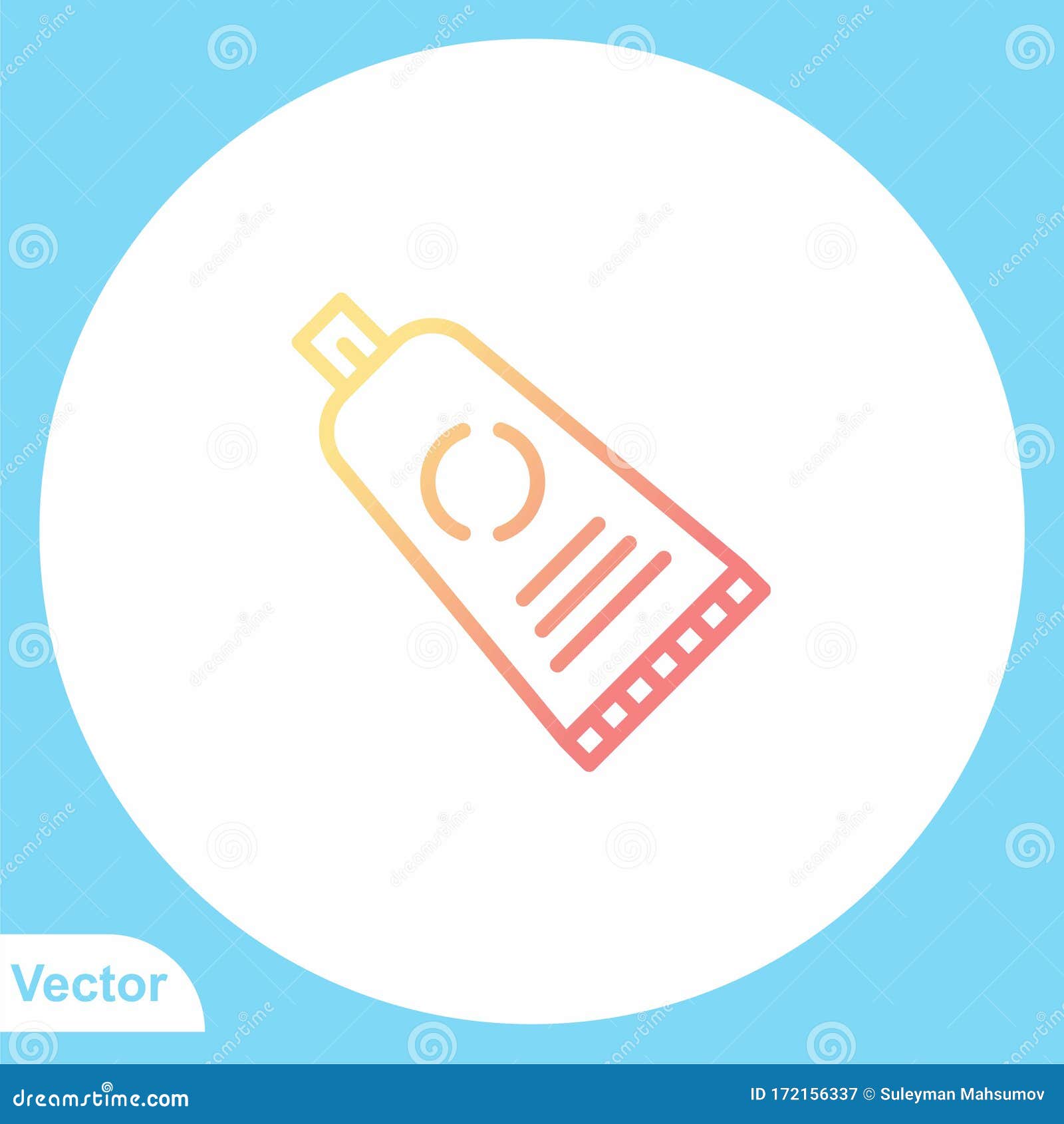 Toothpaste Flat Vector Icon Sign Symbol Stock Illustration ...