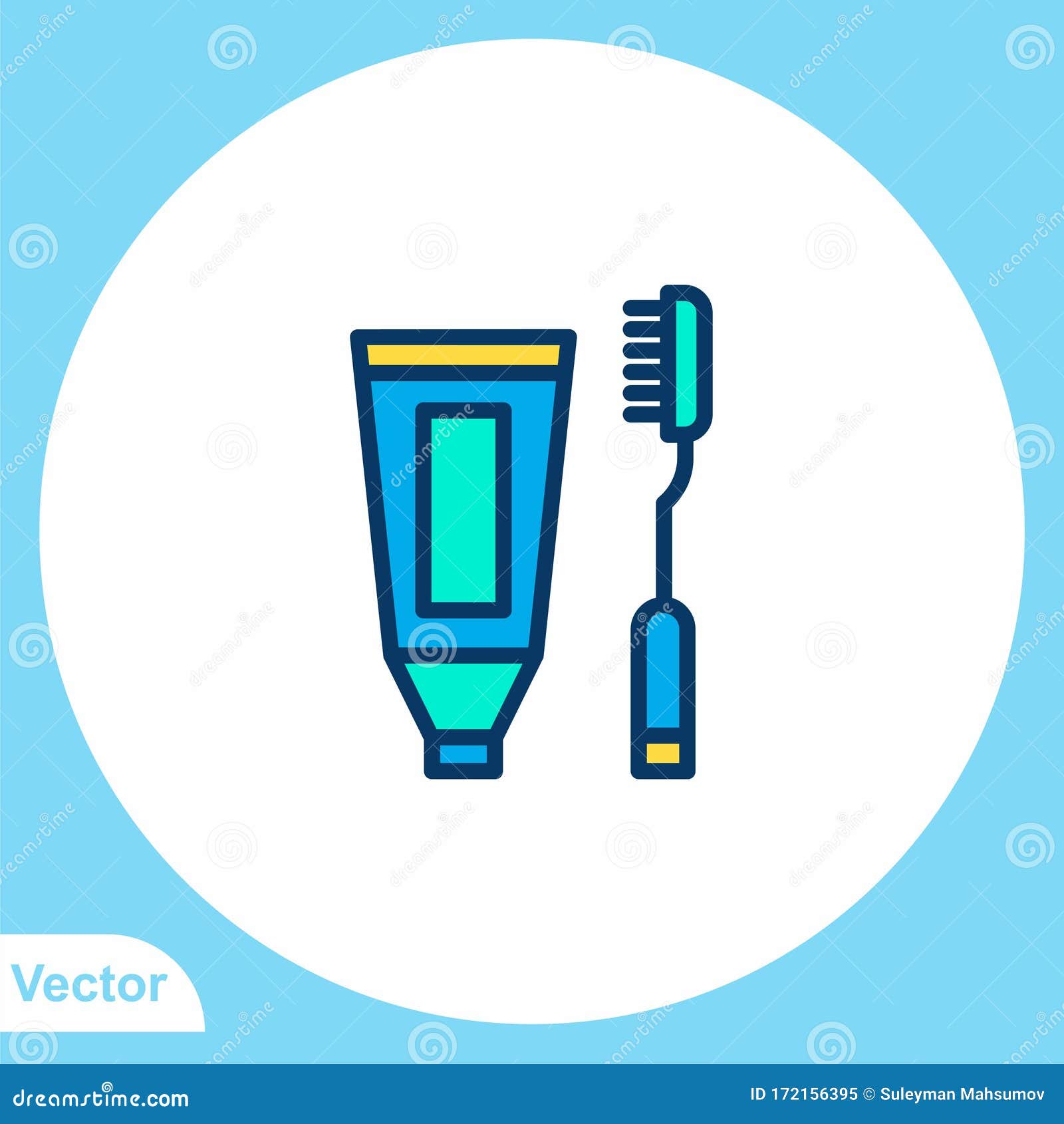 Toothpaste Flat Vector Icon Sign Symbol Stock Vector - Illustration of ...
