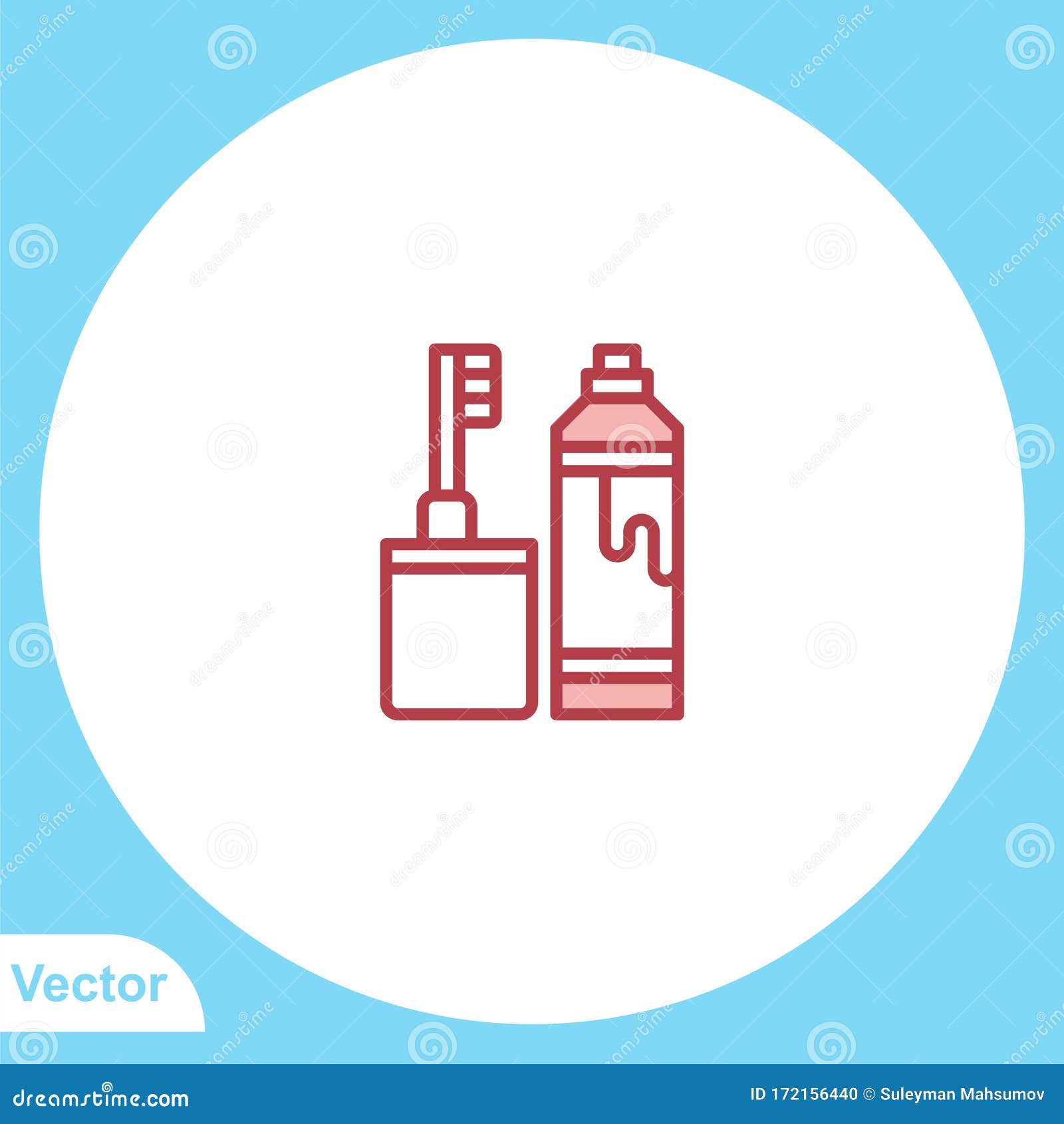 Toothpaste Flat Vector Icon Sign Symbol Stock Illustration ...