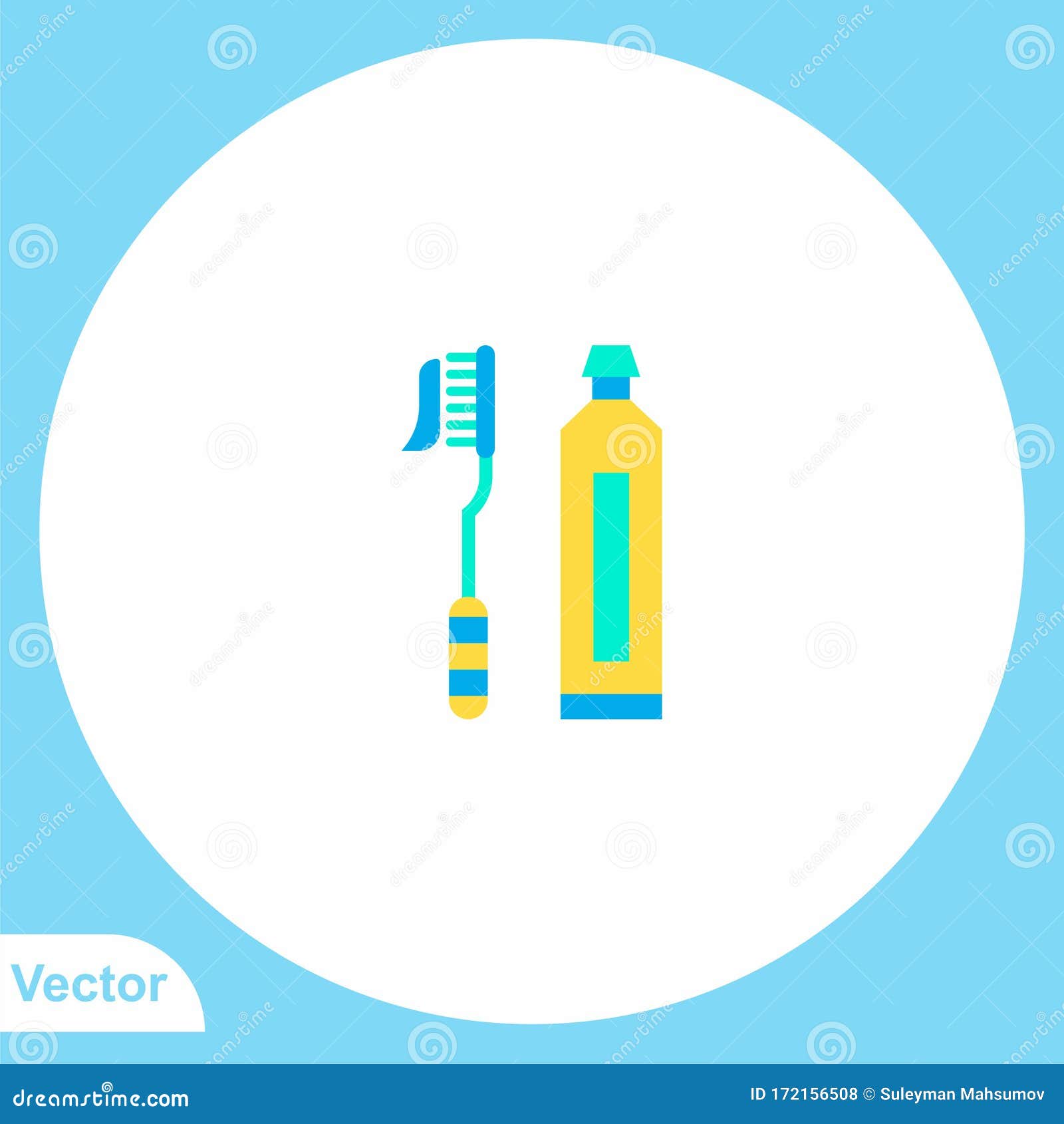 Toothpaste Flat Vector Icon Sign Symbol Stock Illustration ...