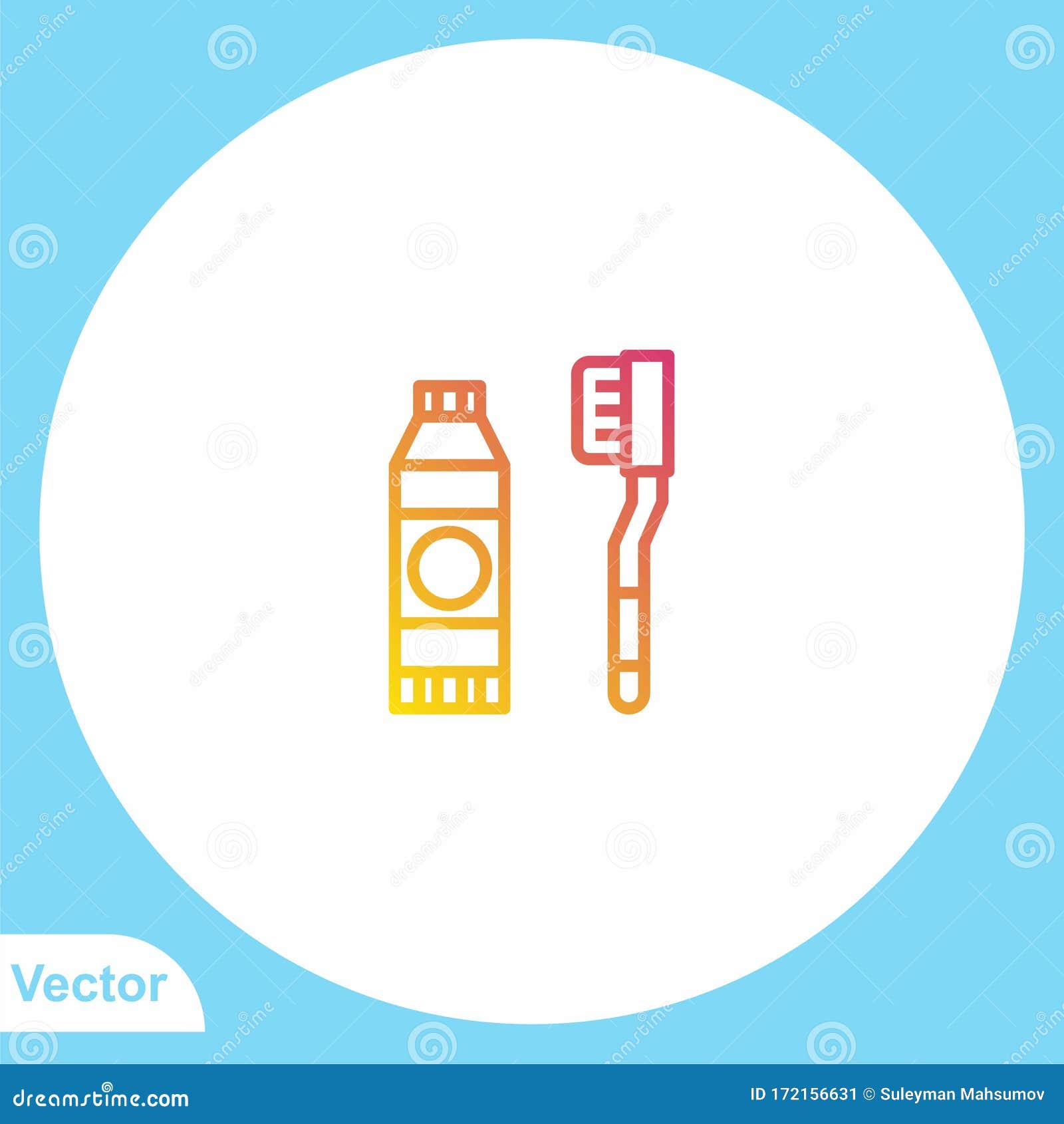 Toothpaste Flat Vector Icon Sign Symbol Stock Illustration ...