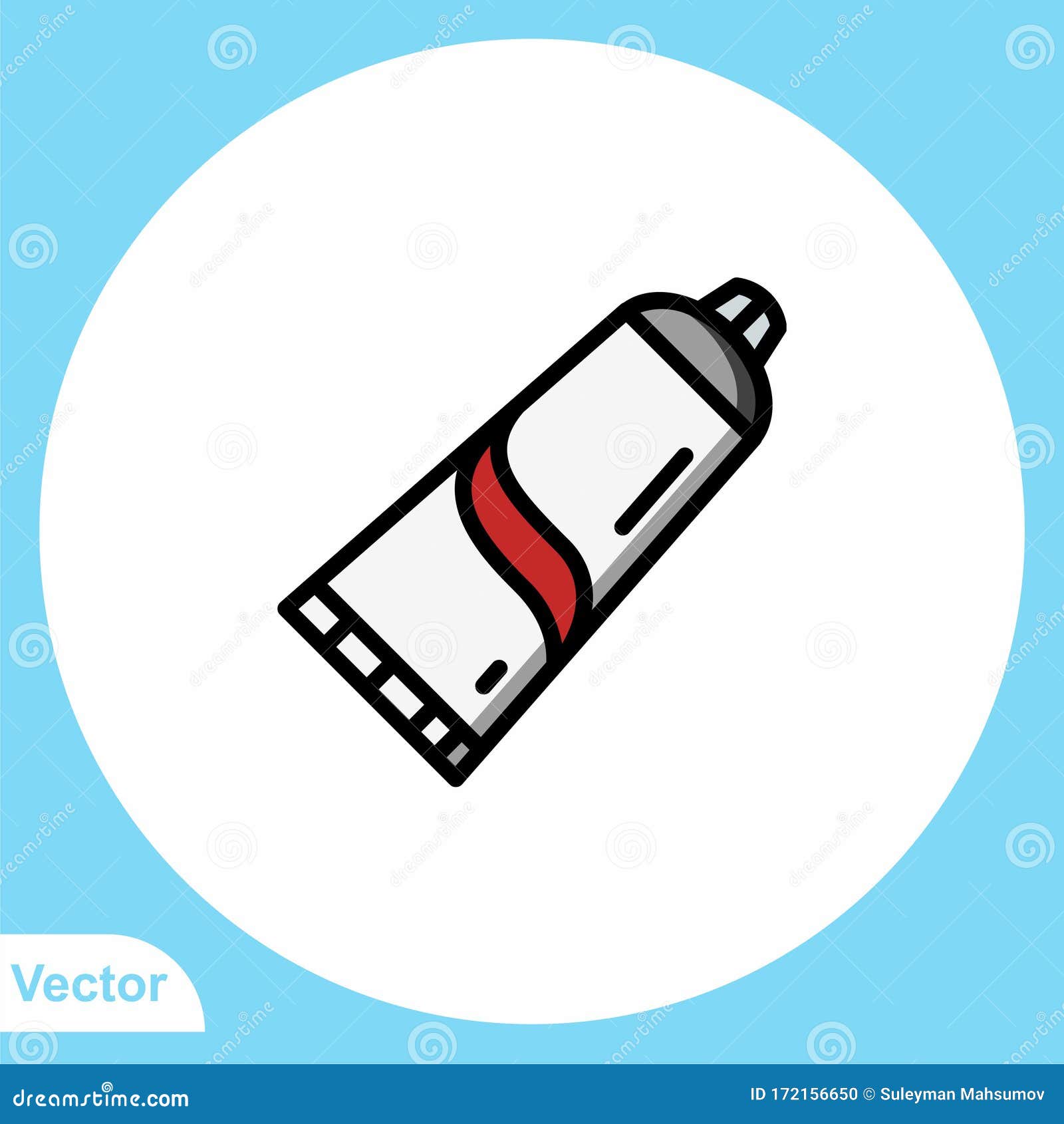 Toothpaste Flat Vector Icon Sign Symbol Stock Illustration ...