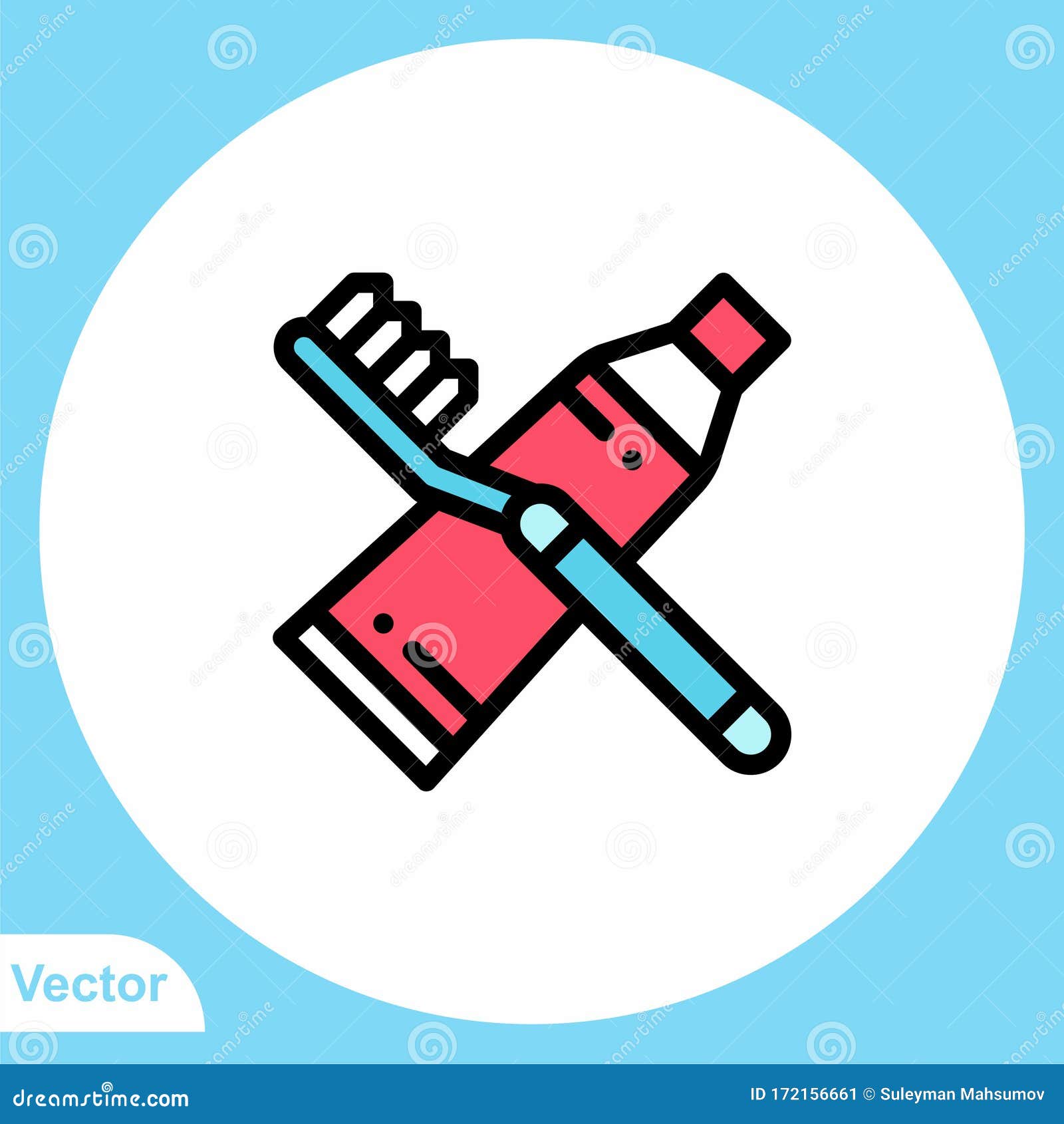 Toothpaste Flat Vector Icon Sign Symbol Stock Illustration ...