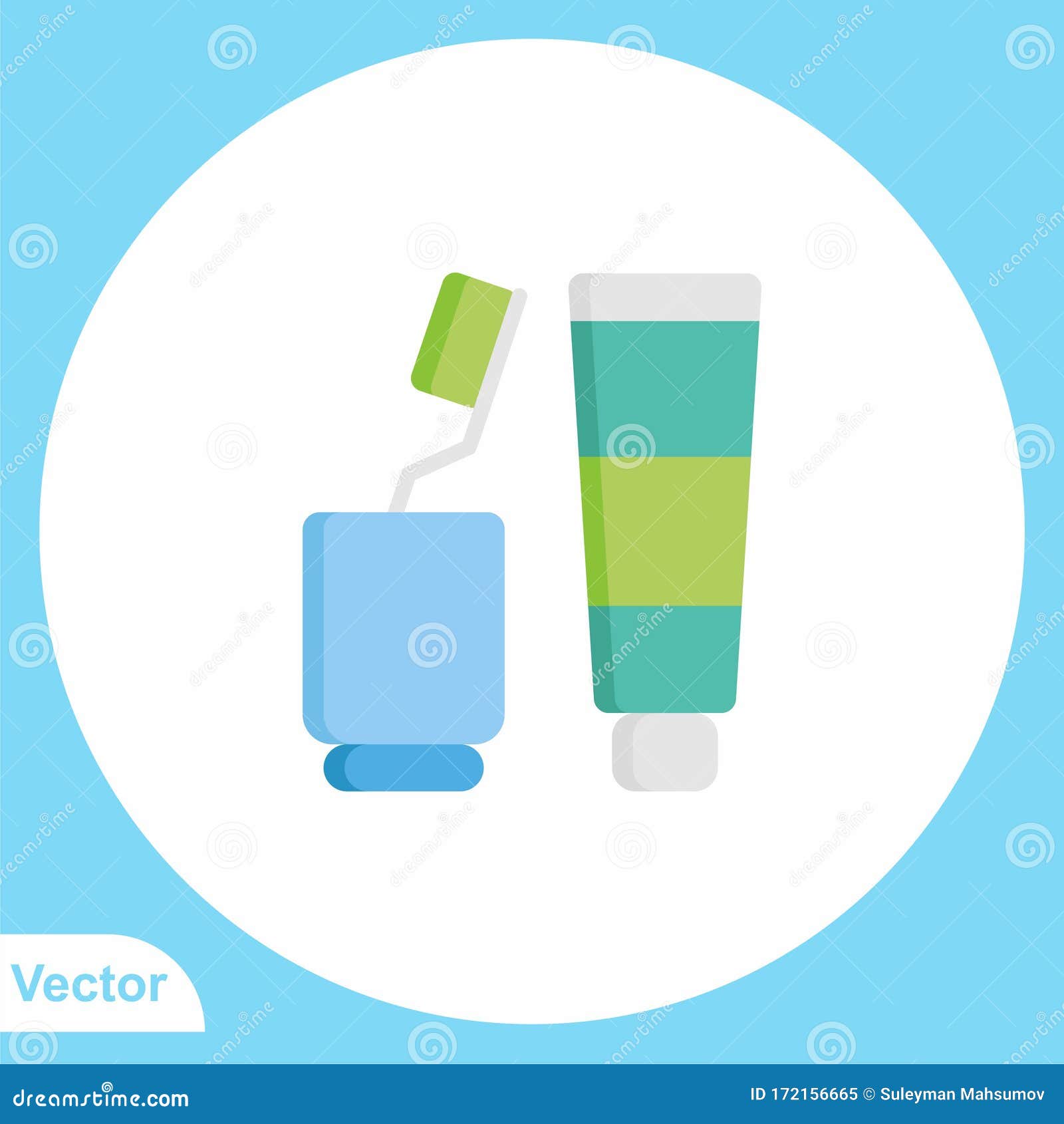 Toothpaste Flat Vector Icon Sign Symbol Stock Illustration ...