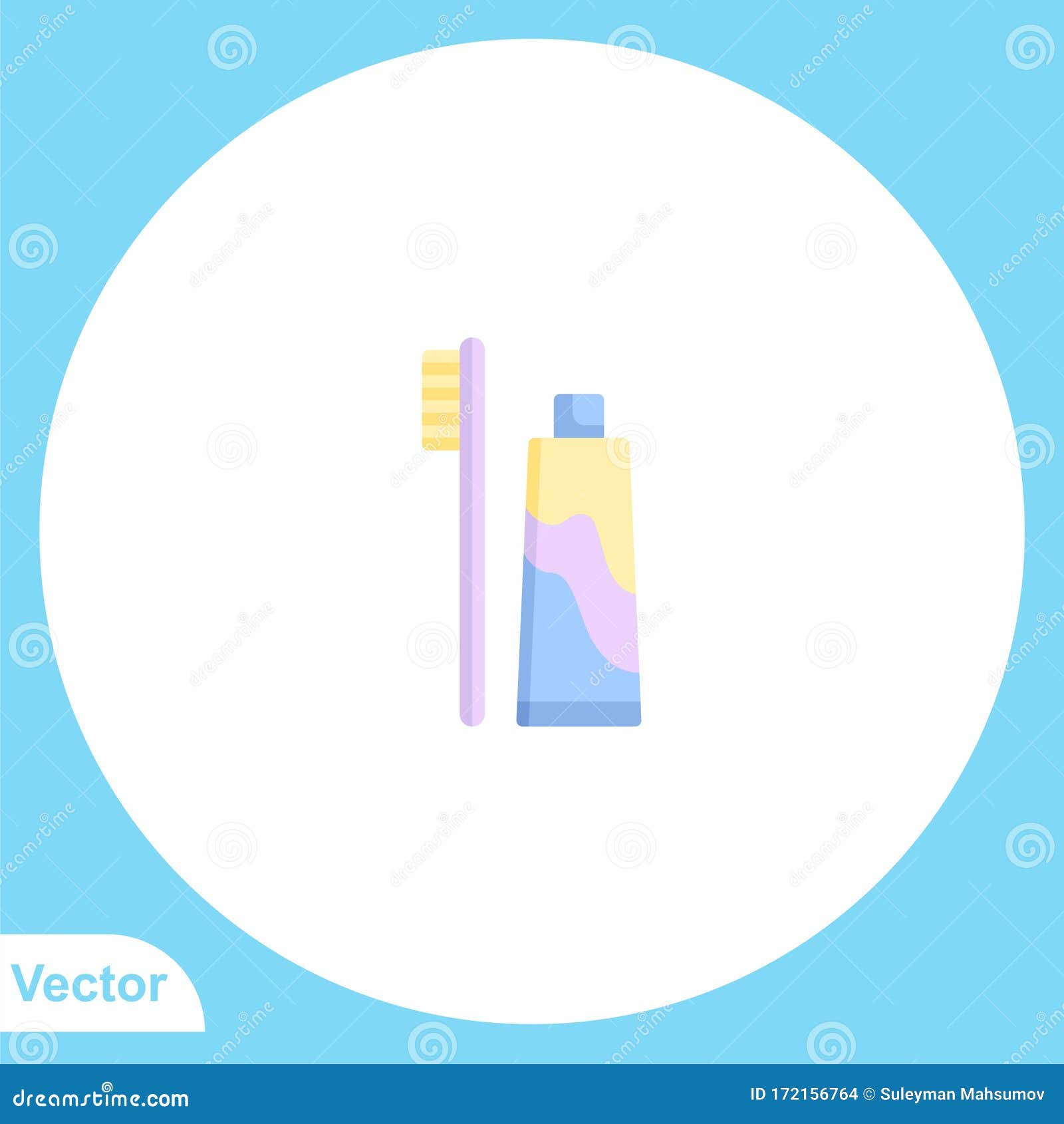 Toothpaste Flat Vector Icon Sign Symbol Stock Vector - Illustration of ...