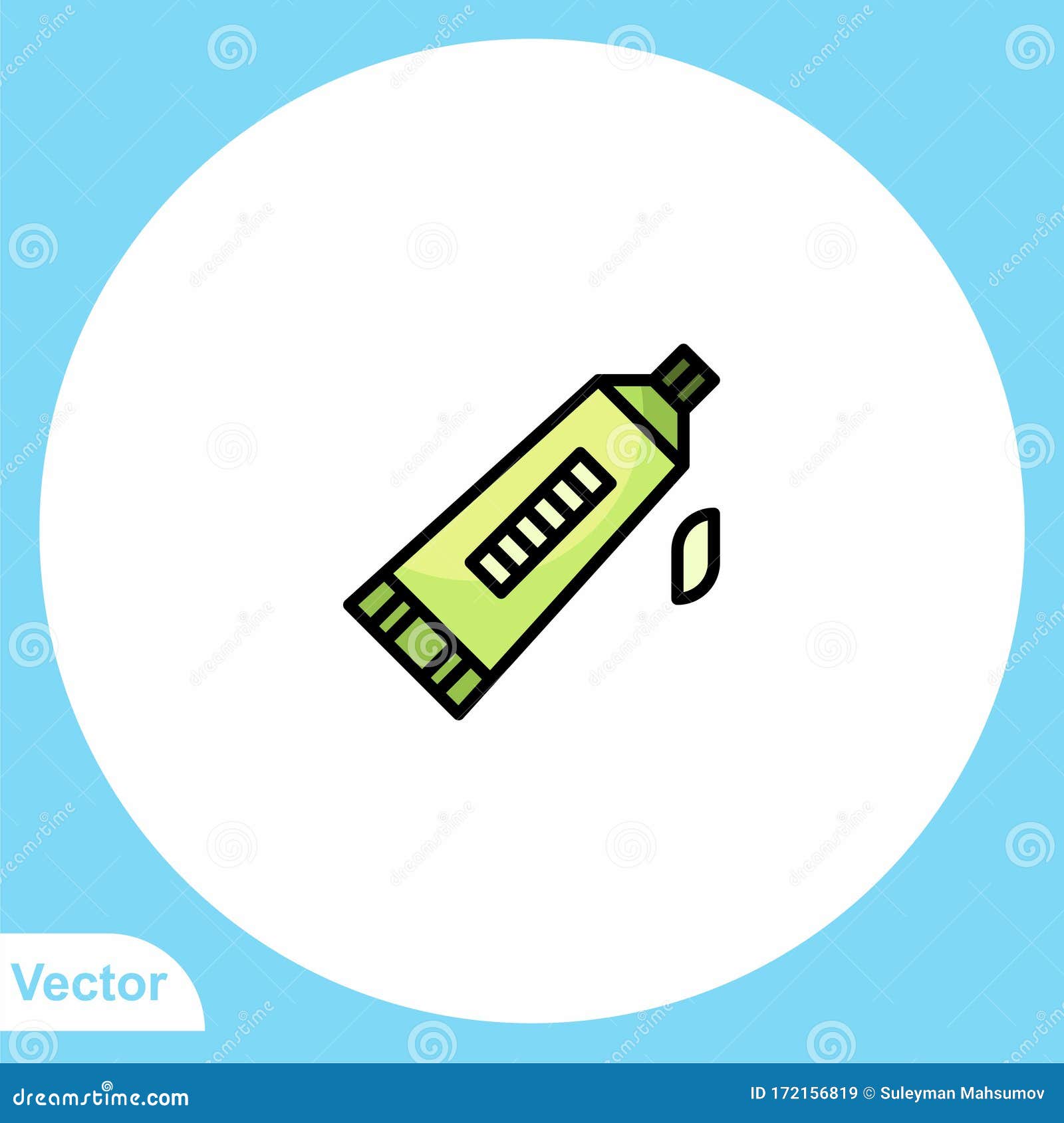 Toothpaste Flat Vector Icon Sign Symbol Stock Illustration ...
