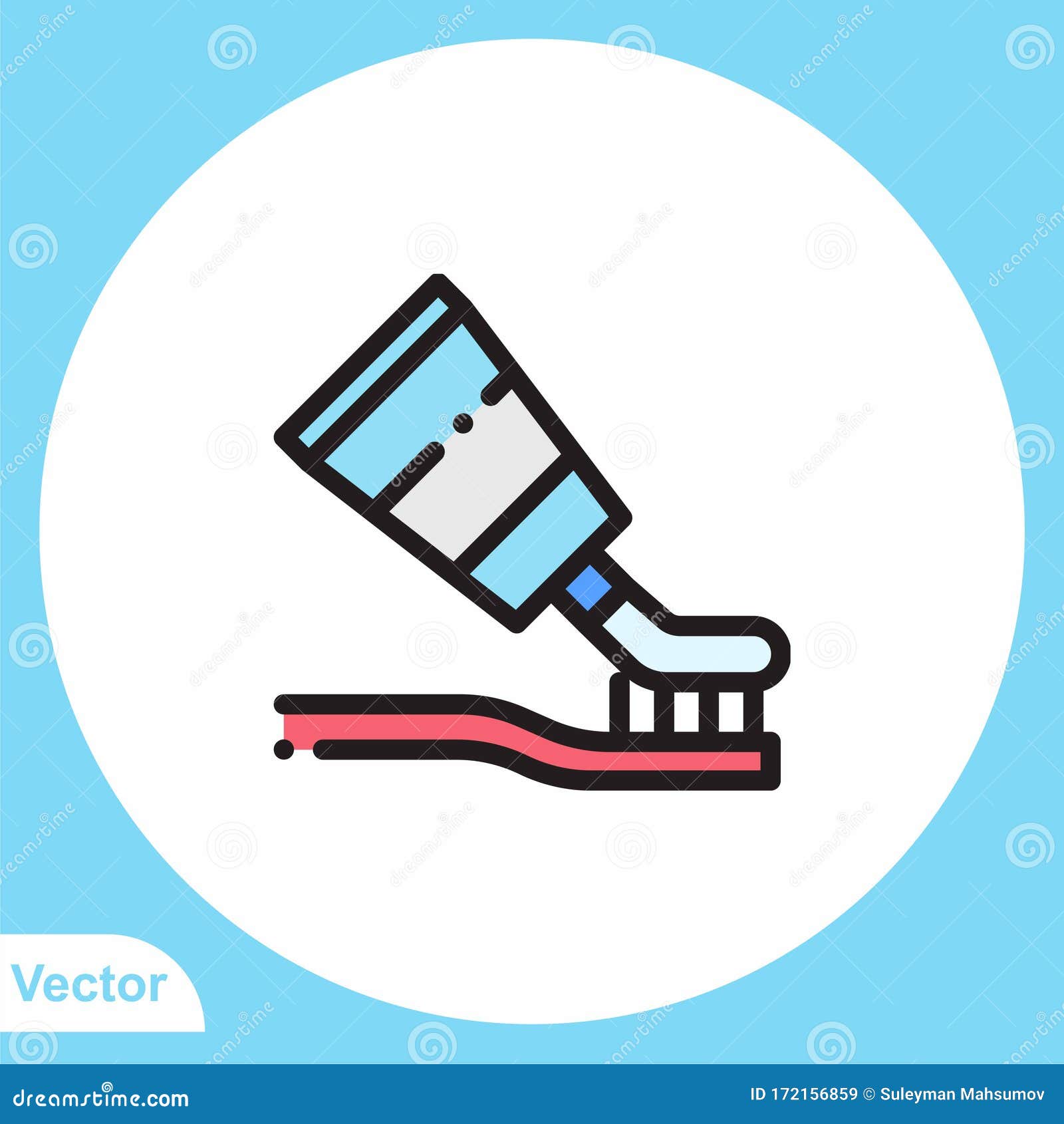 Toothpaste Flat Vector Icon Sign Symbol Stock Vector - Illustration of ...
