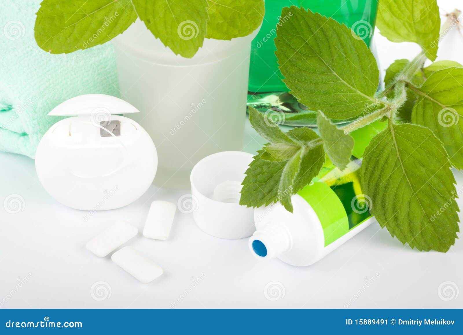 Toothpaste and fresh mint stock image. Image of grooming - 15889491