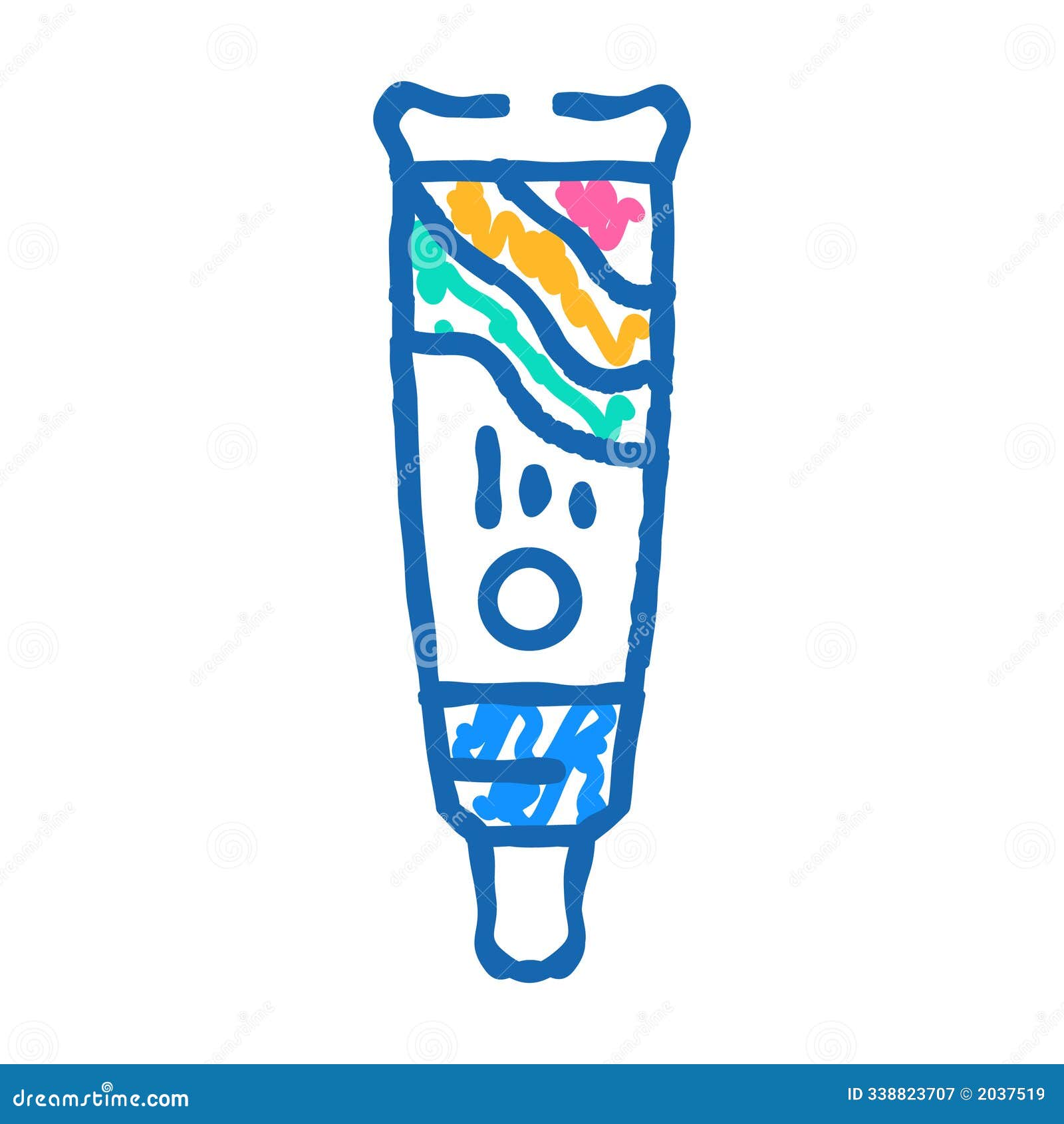 Toothpaste Hygiene Icon Doodle Illustration Stock Illustration ...