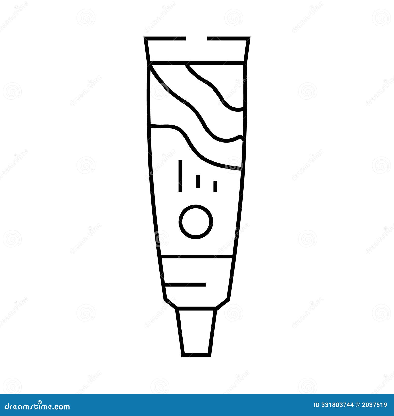 Toothpaste Hygiene Line Icon Vector Illustration Stock Illustration ...