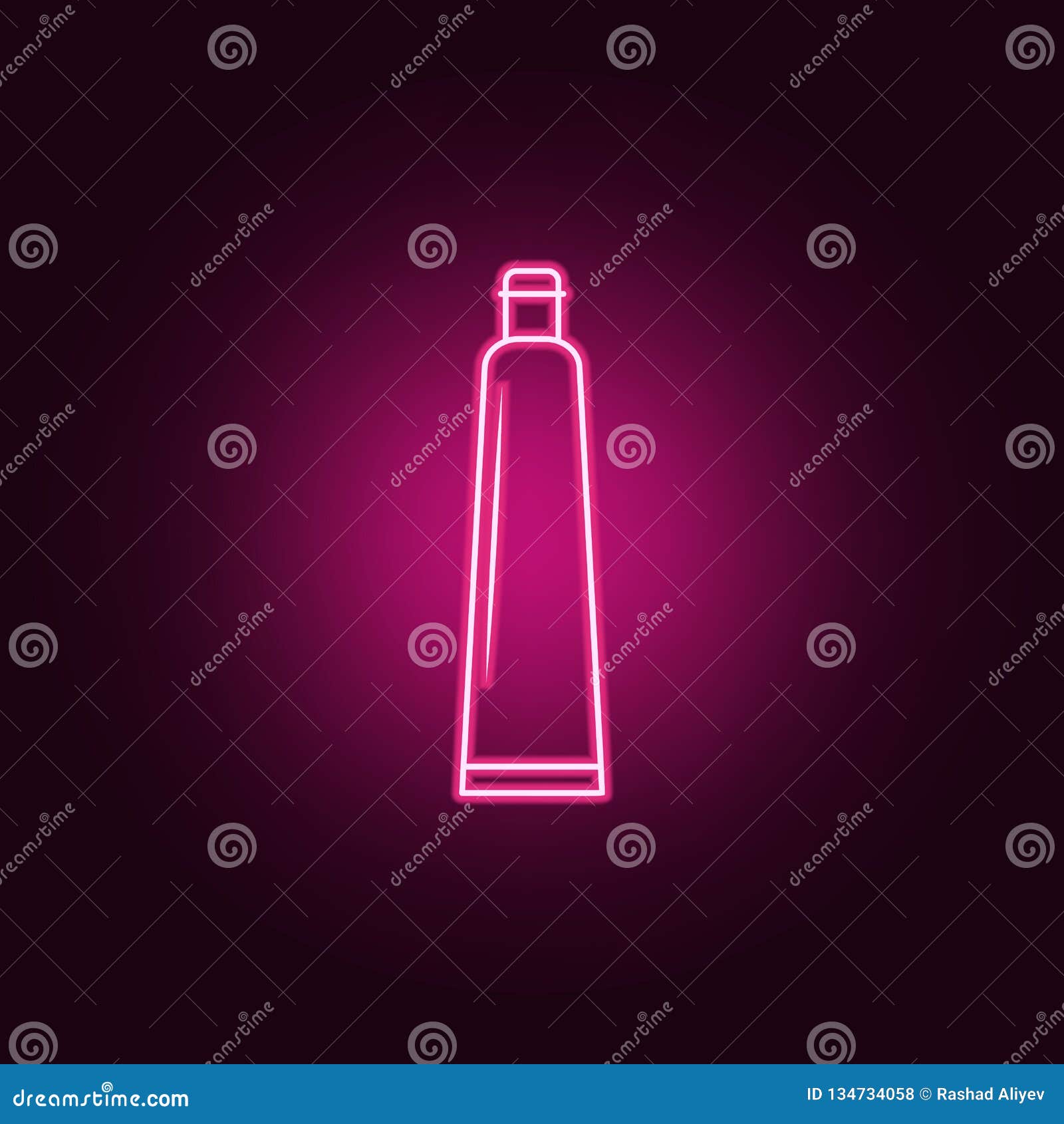 Toothpaste Icon. Elements of Bottle in Neon Style Icons Stock ...